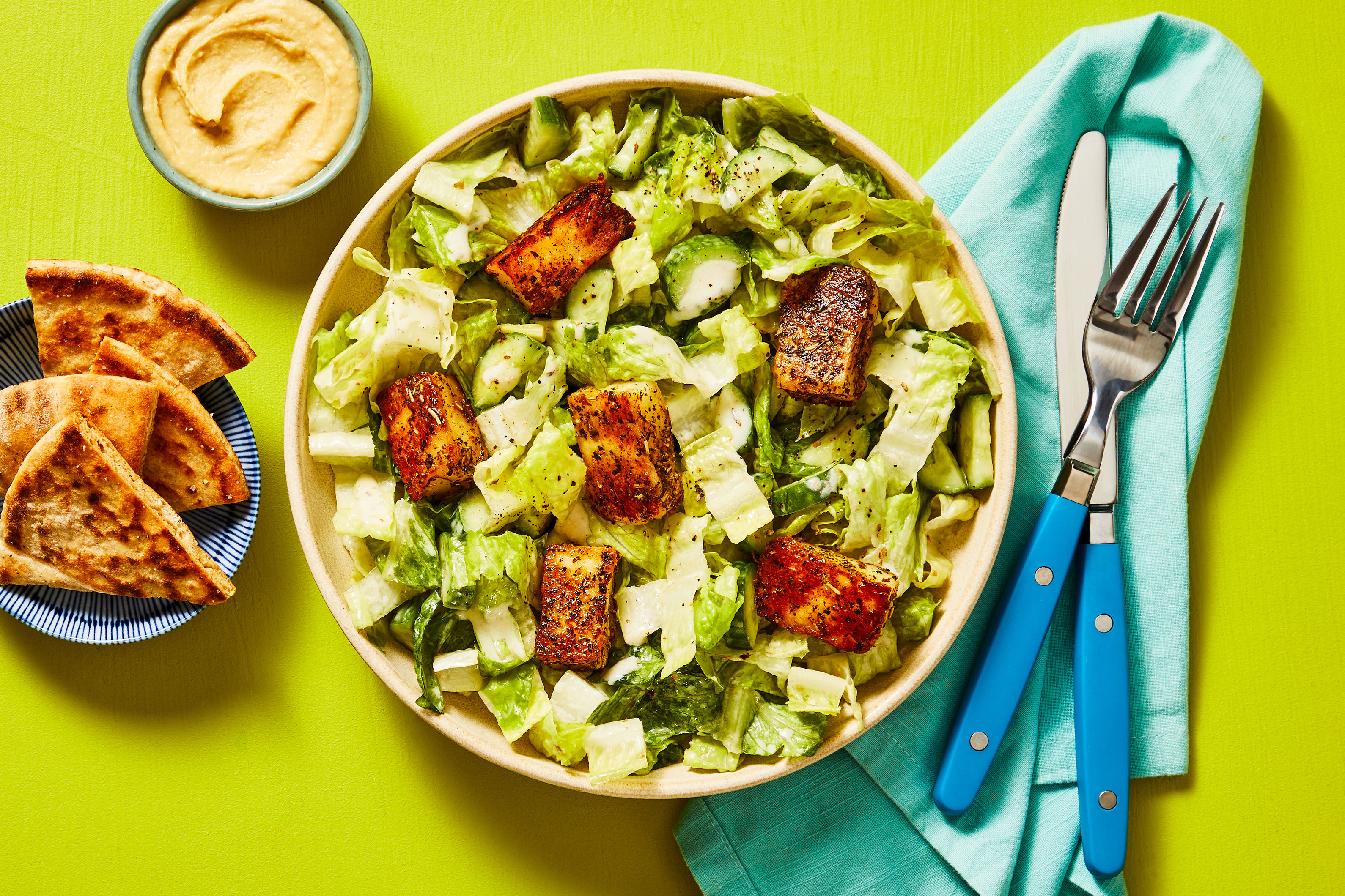 Grilled Tunisian-Spiced Halloumi Salad Recipe | HelloFresh