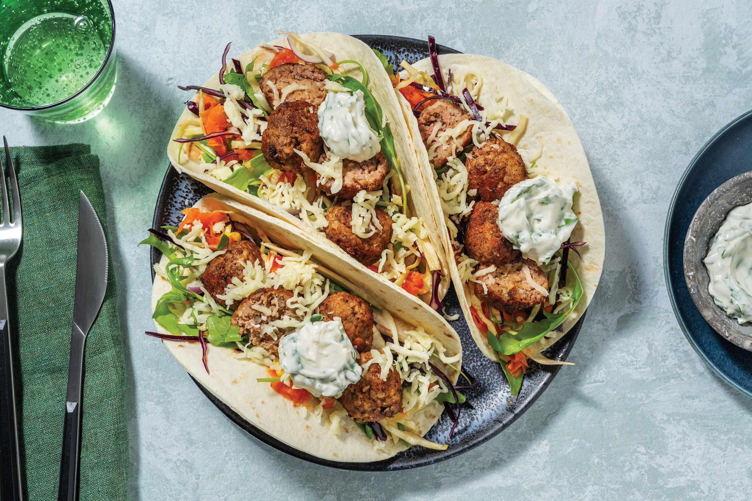Extra Cheesy Aussie Beef Meatball Tacos Recipe | HelloFresh