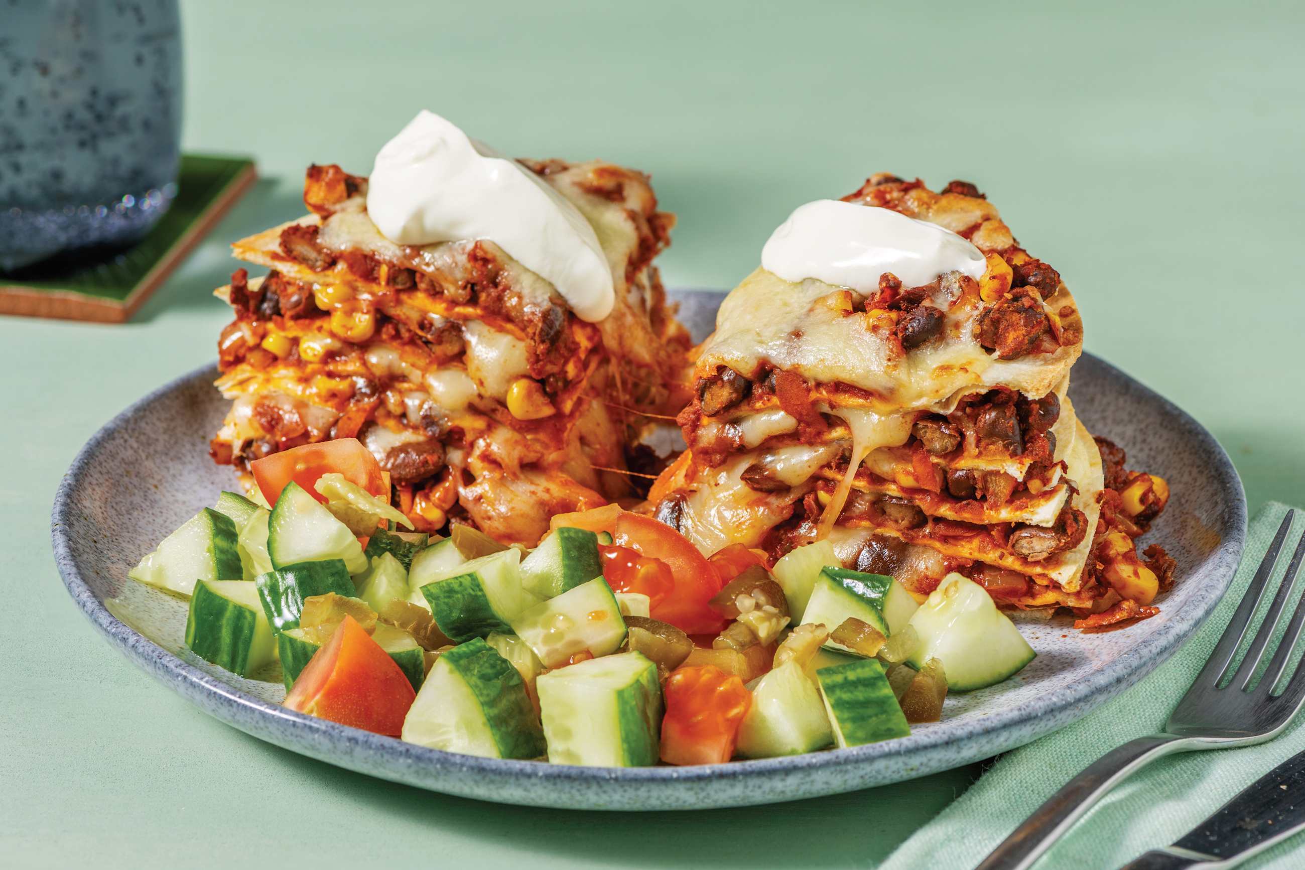 Alan's Mexican Veggie Tortilla Stack Recipe | HelloFresh