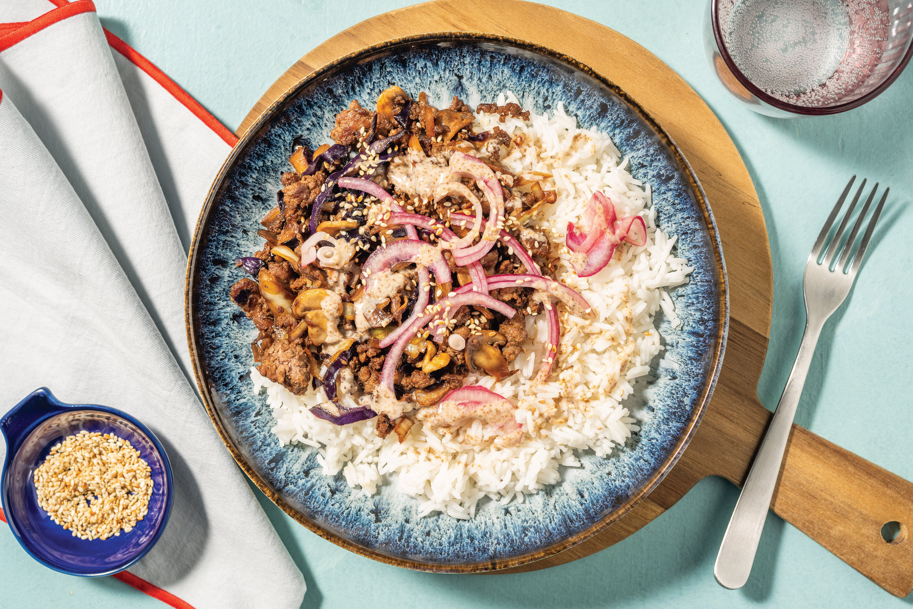 Teriyaki Beef Strips & Mushroom Rice Bowl Recipe | HelloFresh
