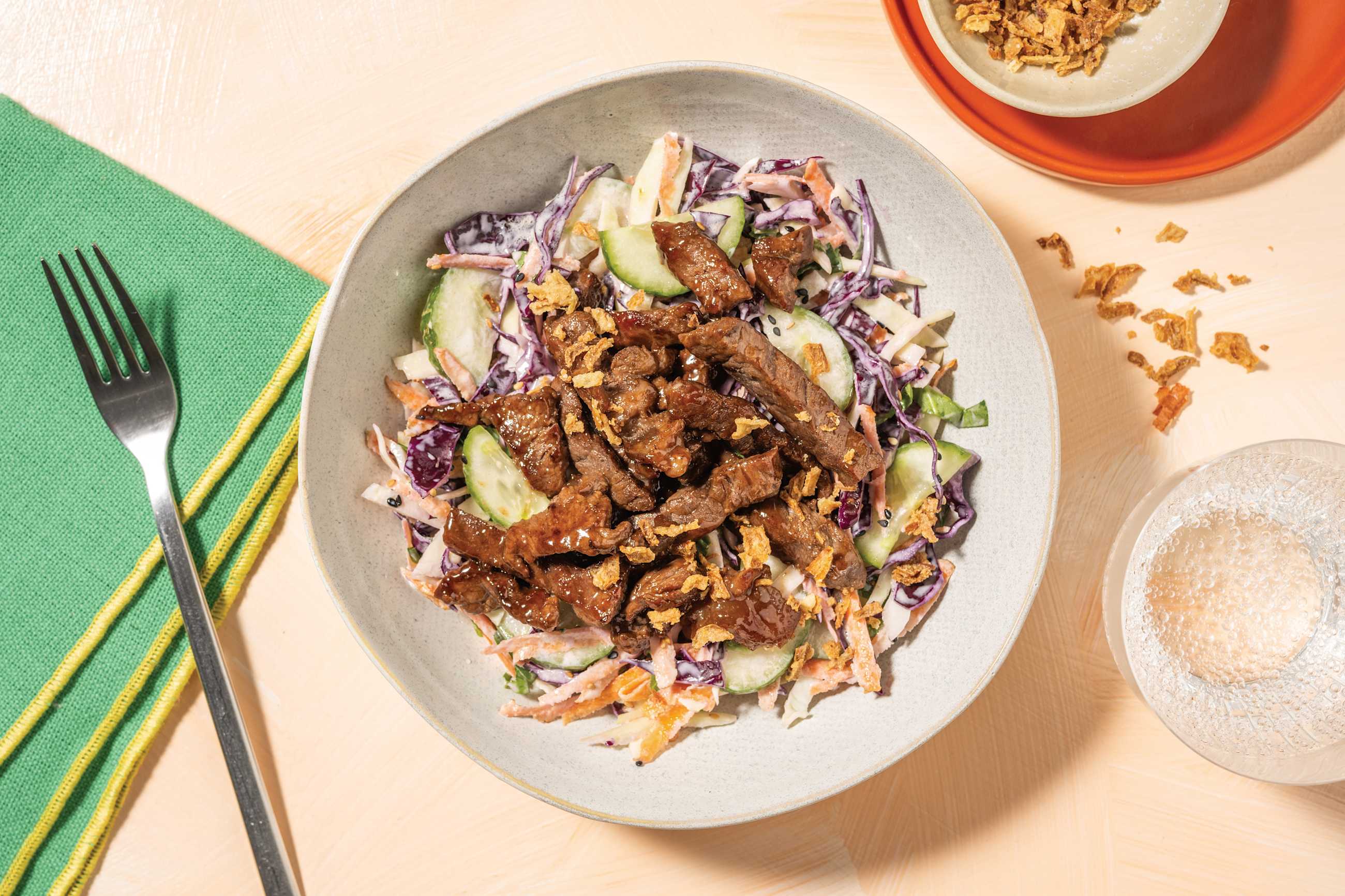 Korean-Style Beef & Sesame Cucumber Slaw Recipe | HelloFresh
