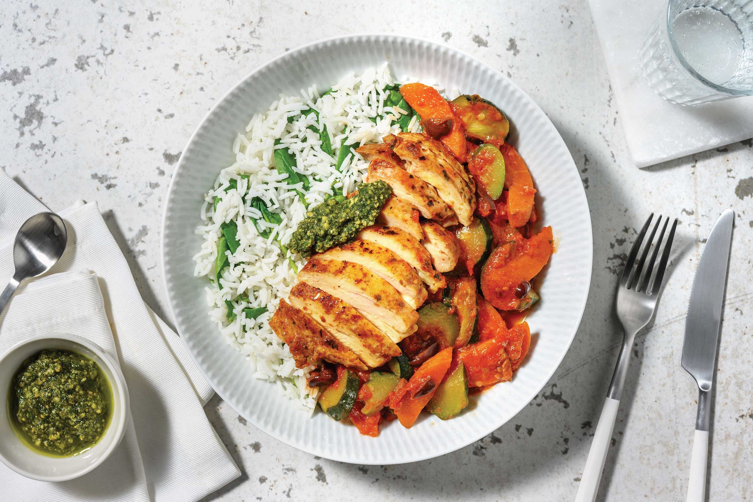 Double Sicilian-Style Chicken & Spinach Rice Recipe | HelloFresh