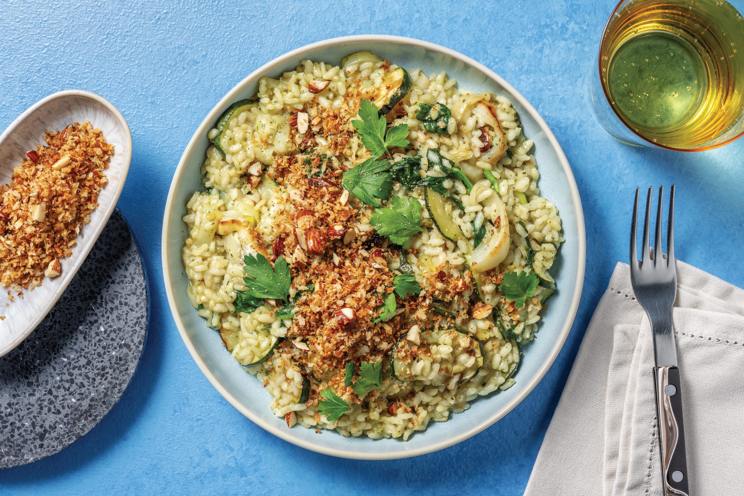Basil Pesto, Courgette & Bacon Risotto Recipe | HelloFresh