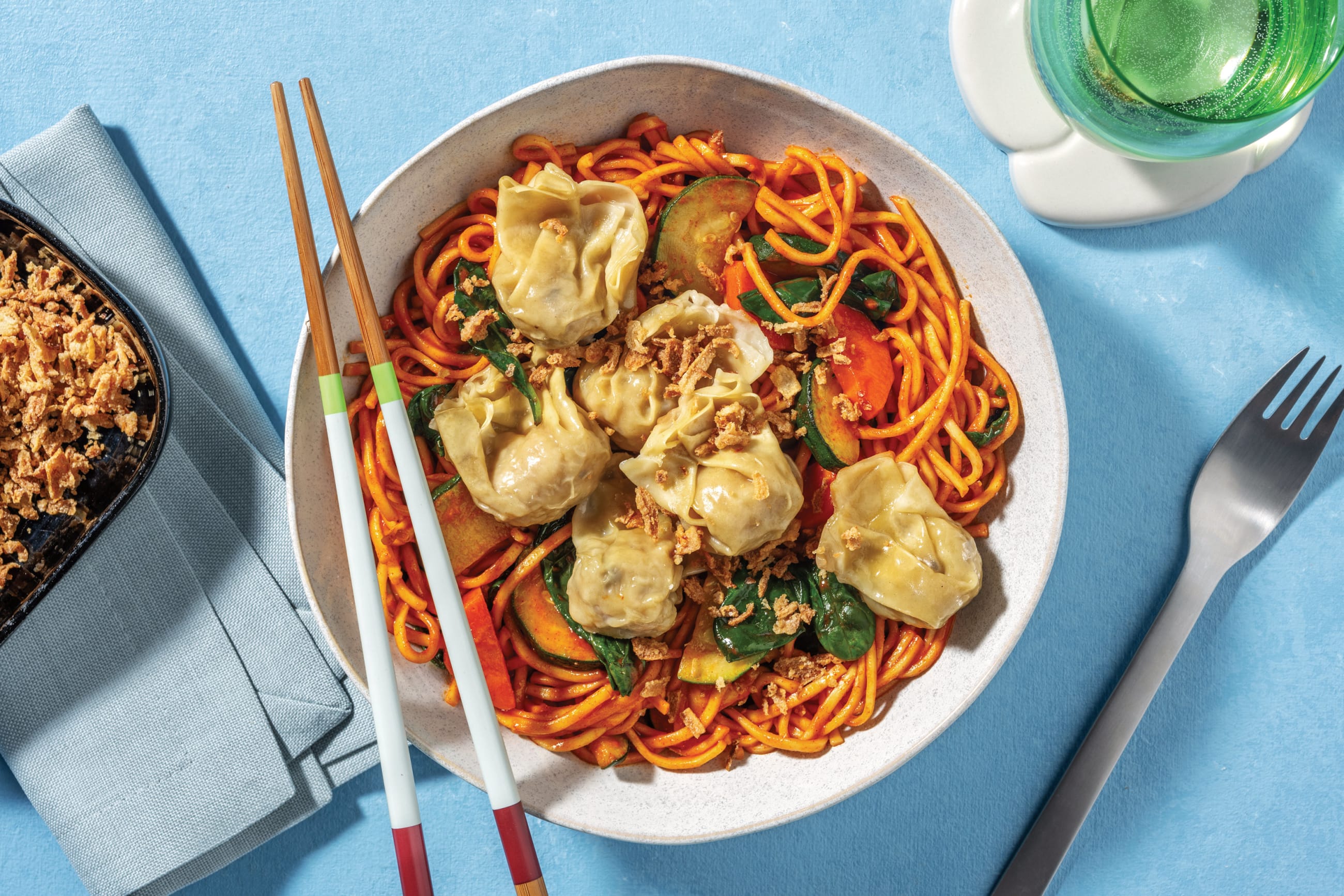 Pork, Chive Gyoza & Noodles Recipe | HelloFresh