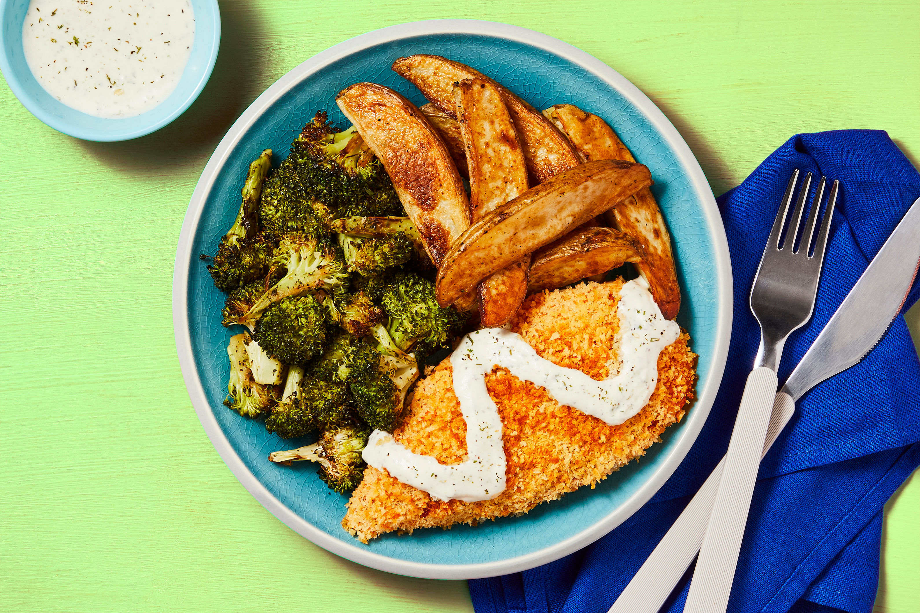 Sheet Pan Crunchy Chicken with Ranch Crema | HelloFresh