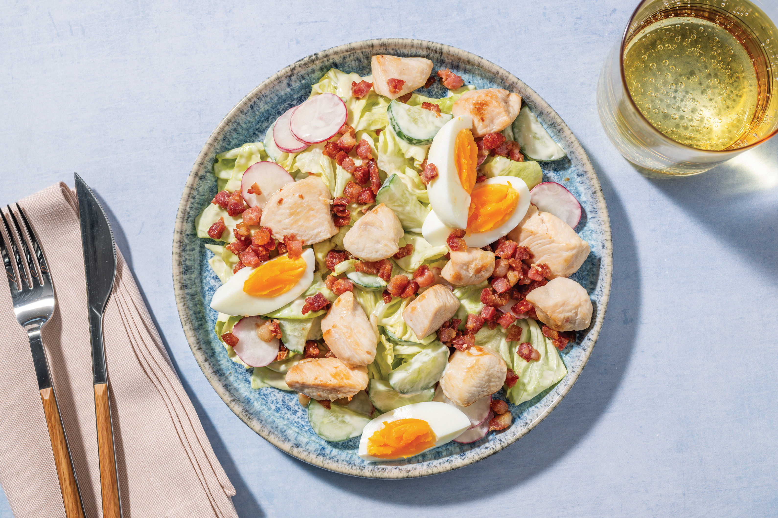 Golden Chicken, Bacon & Cos Salad Recipe | HelloFresh