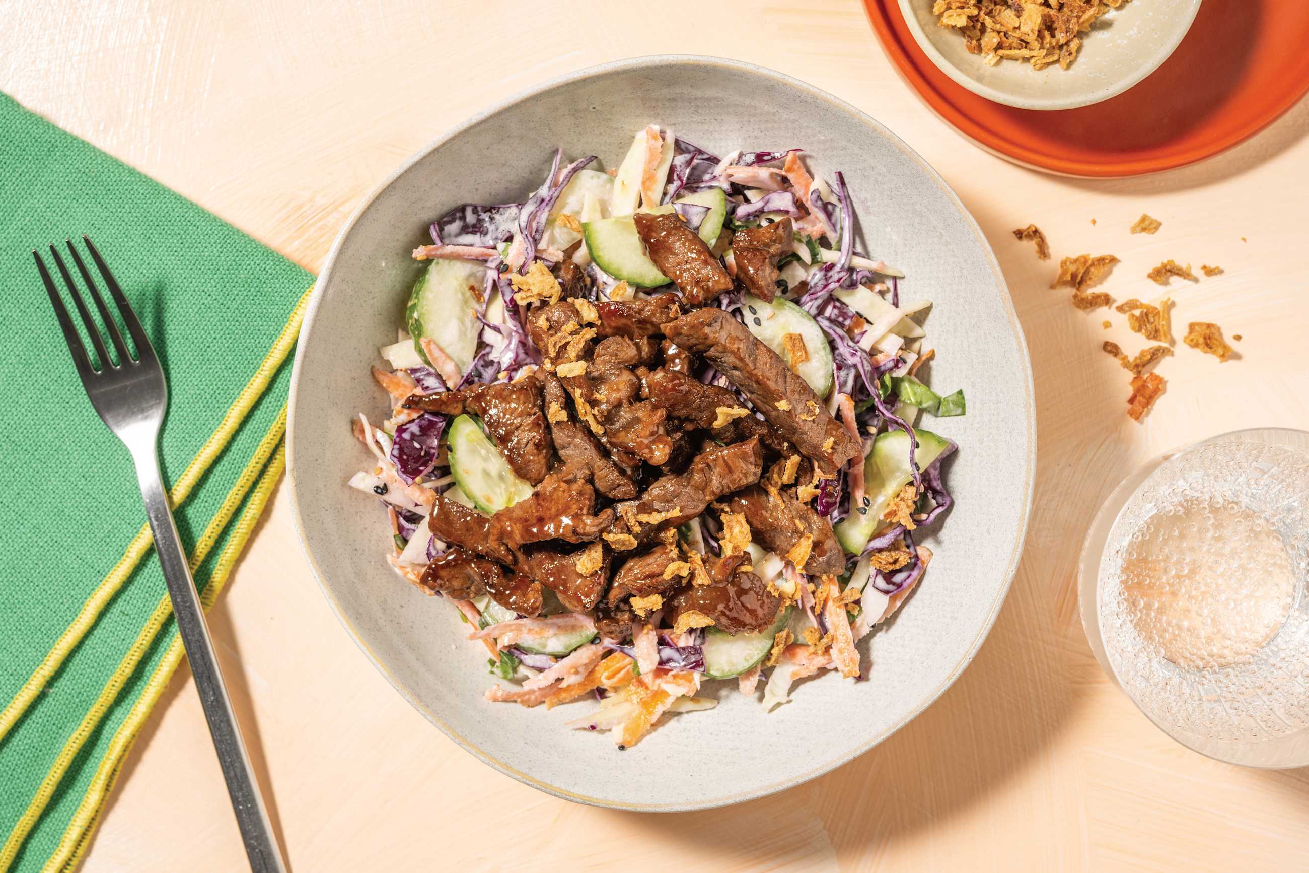 Korean-Style Beef & Sesame Cucumber Slaw Recipe | HelloFresh