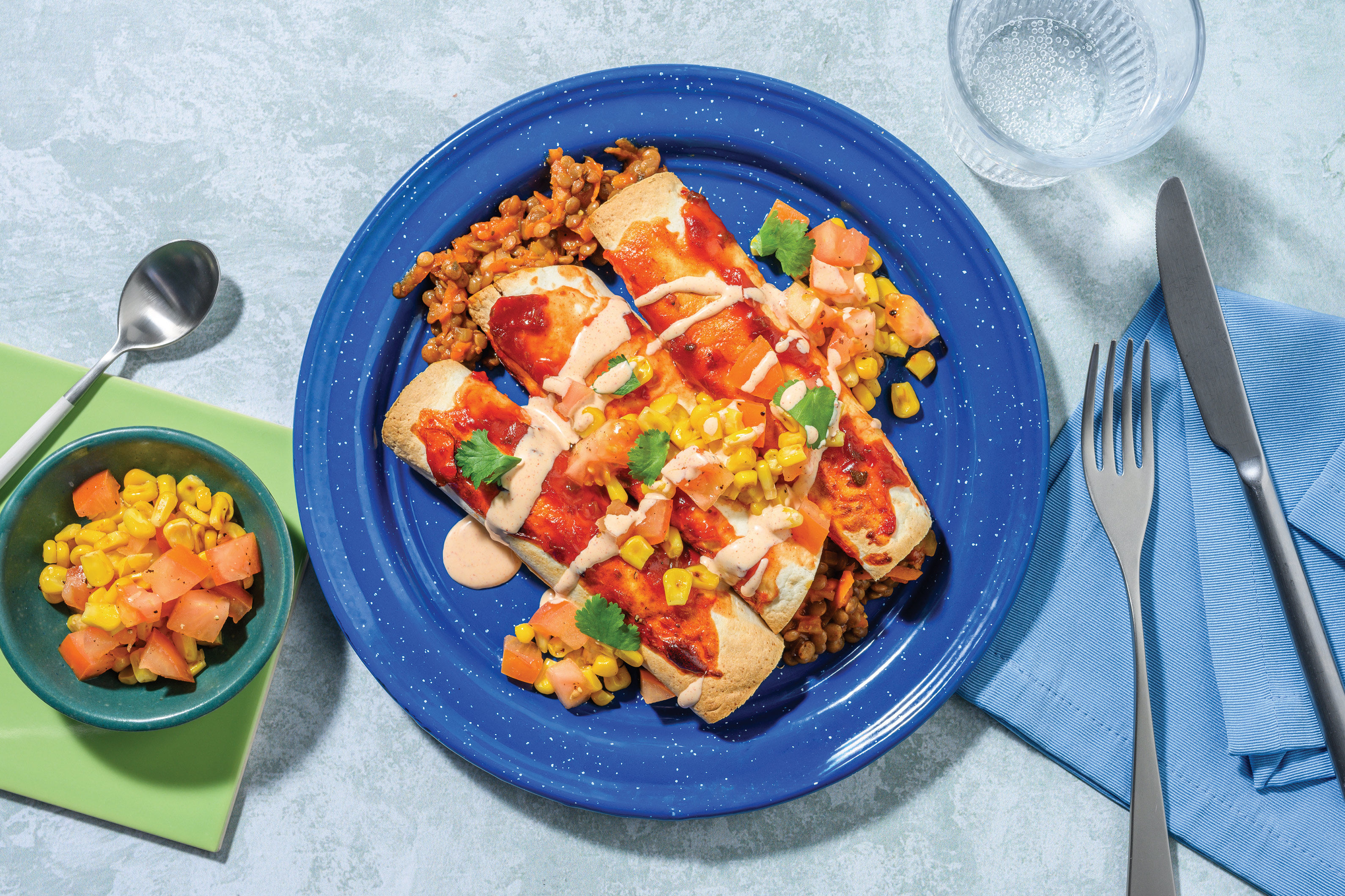 Beef & Lentil Loaded Enchiladas Recipe | HelloFresh