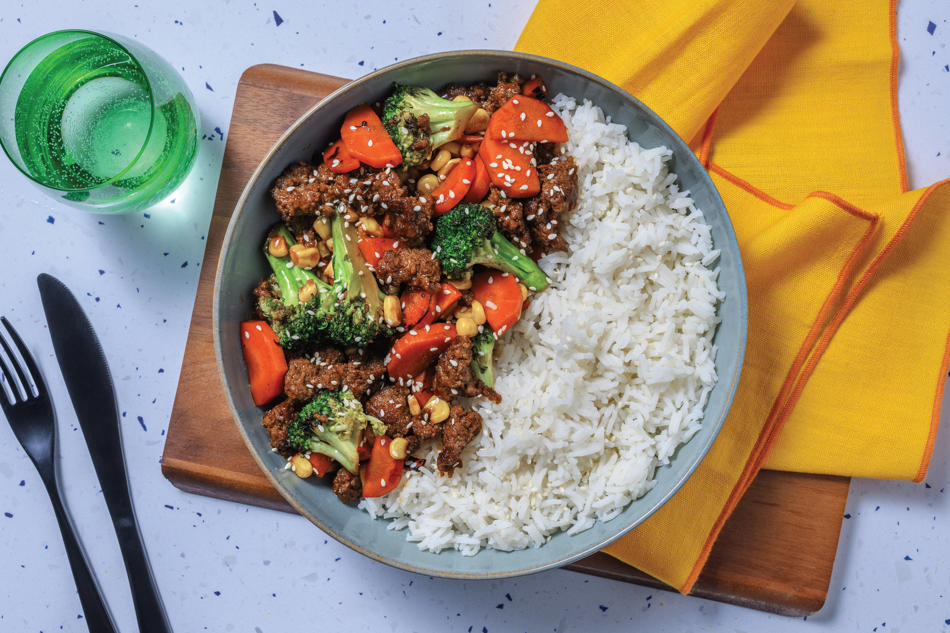 Double Sticky Ginger Beef & Veggie Stir-Fry Recipe | HelloFresh