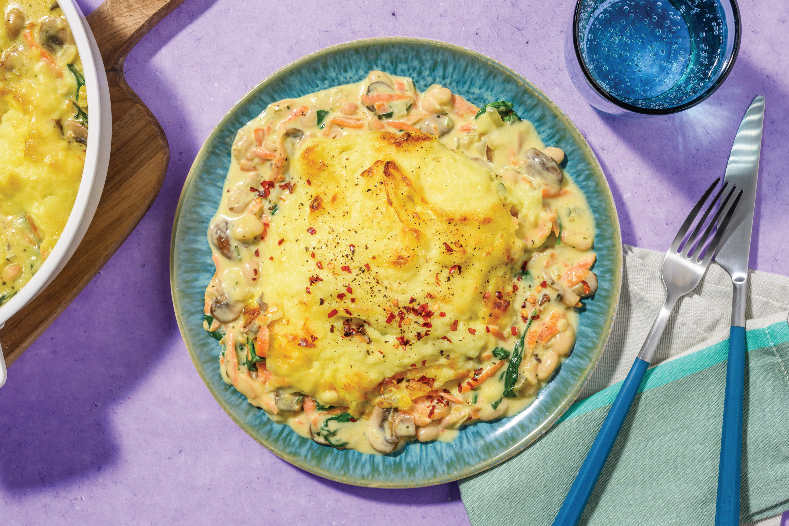 Creamy Bacon, Mushroom & White Bean Pie Recipe | HelloFresh