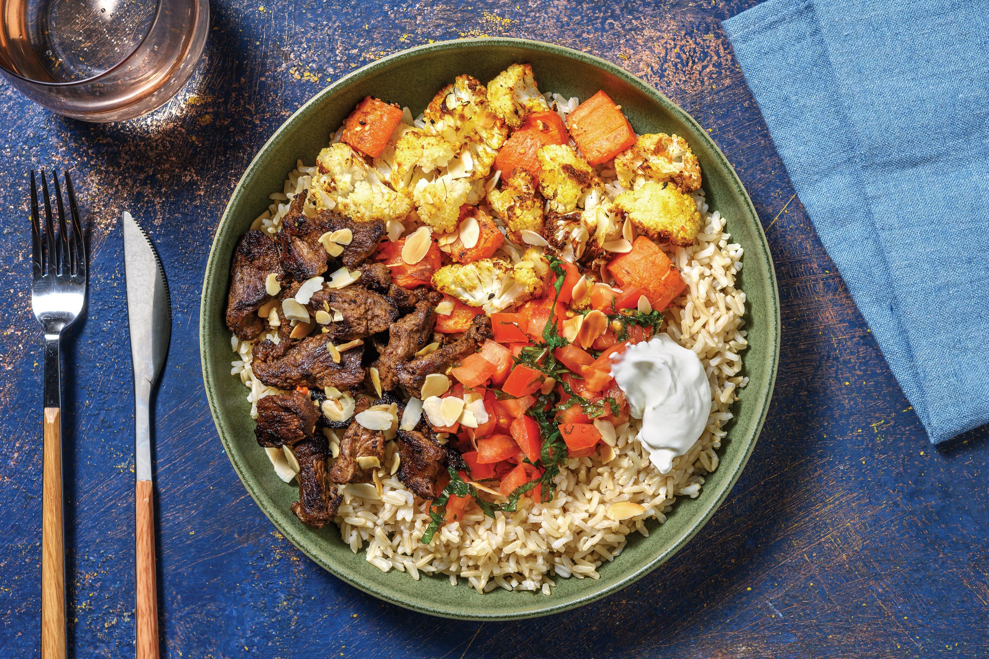 Chermoula Beef & Brown Rice Bowl Recipe | HelloFresh
