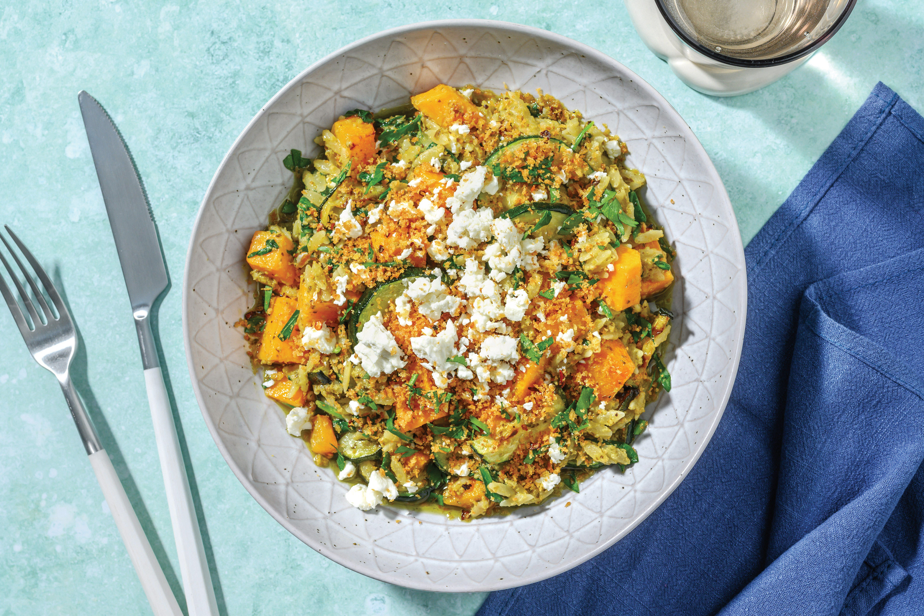 Roasted Pumpkin & Basil Pesto Risoni Recipe | HelloFresh