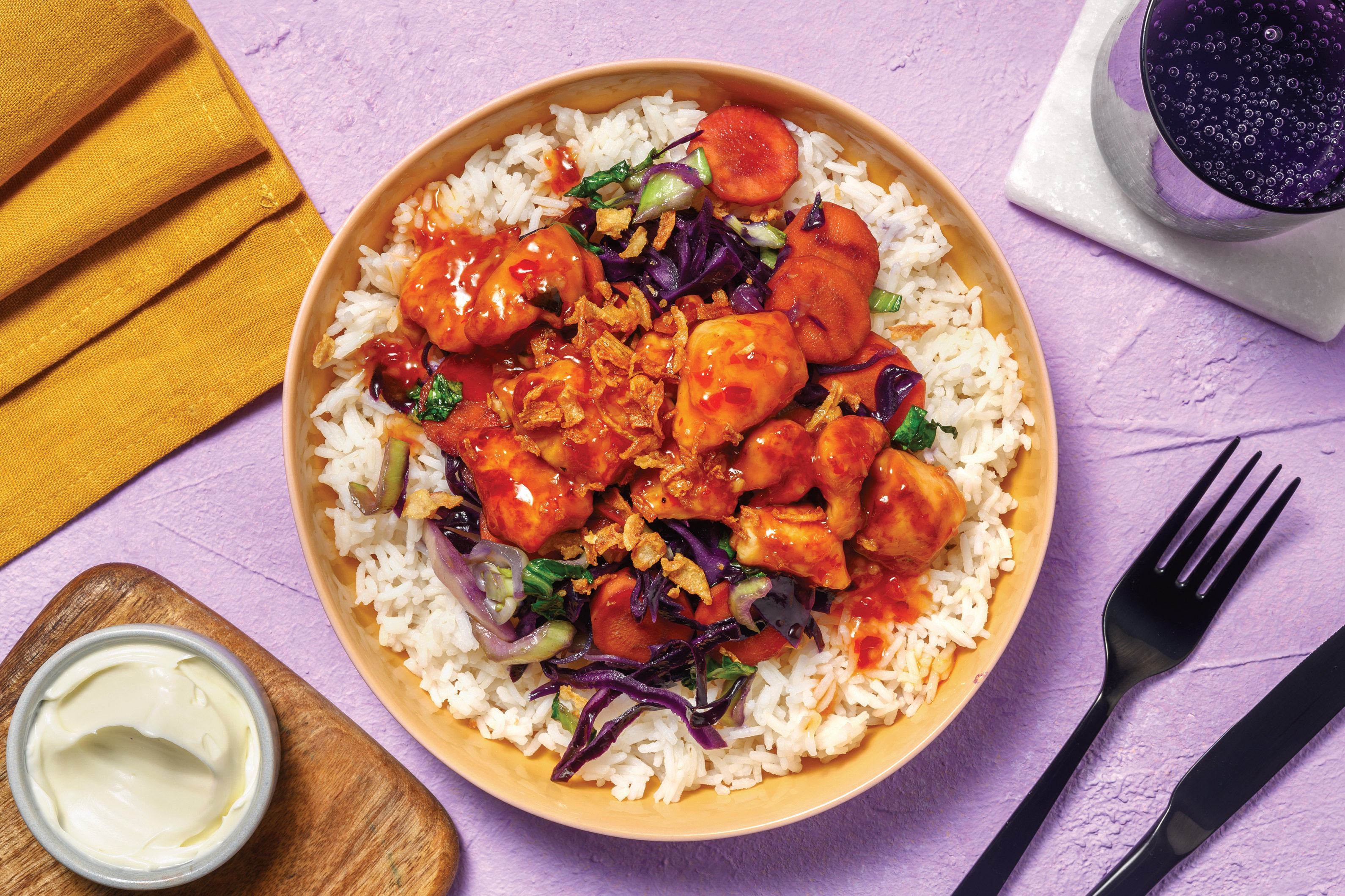 Sweet Chilli-Soy Chicken & Garlic Rice Recipe | HelloFresh