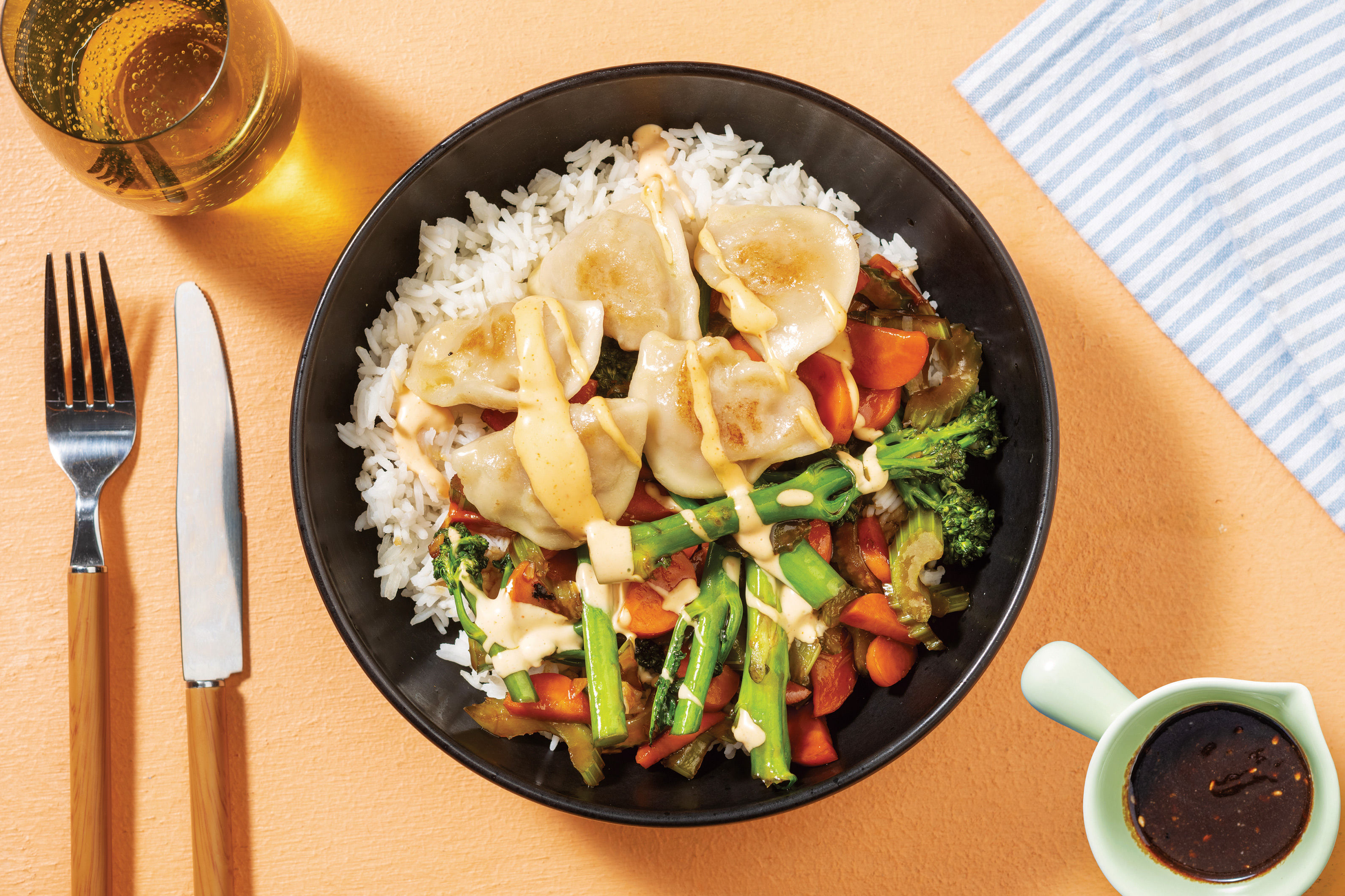 Vegetable Gyoza & Garlic Rice Recipe | HelloFresh