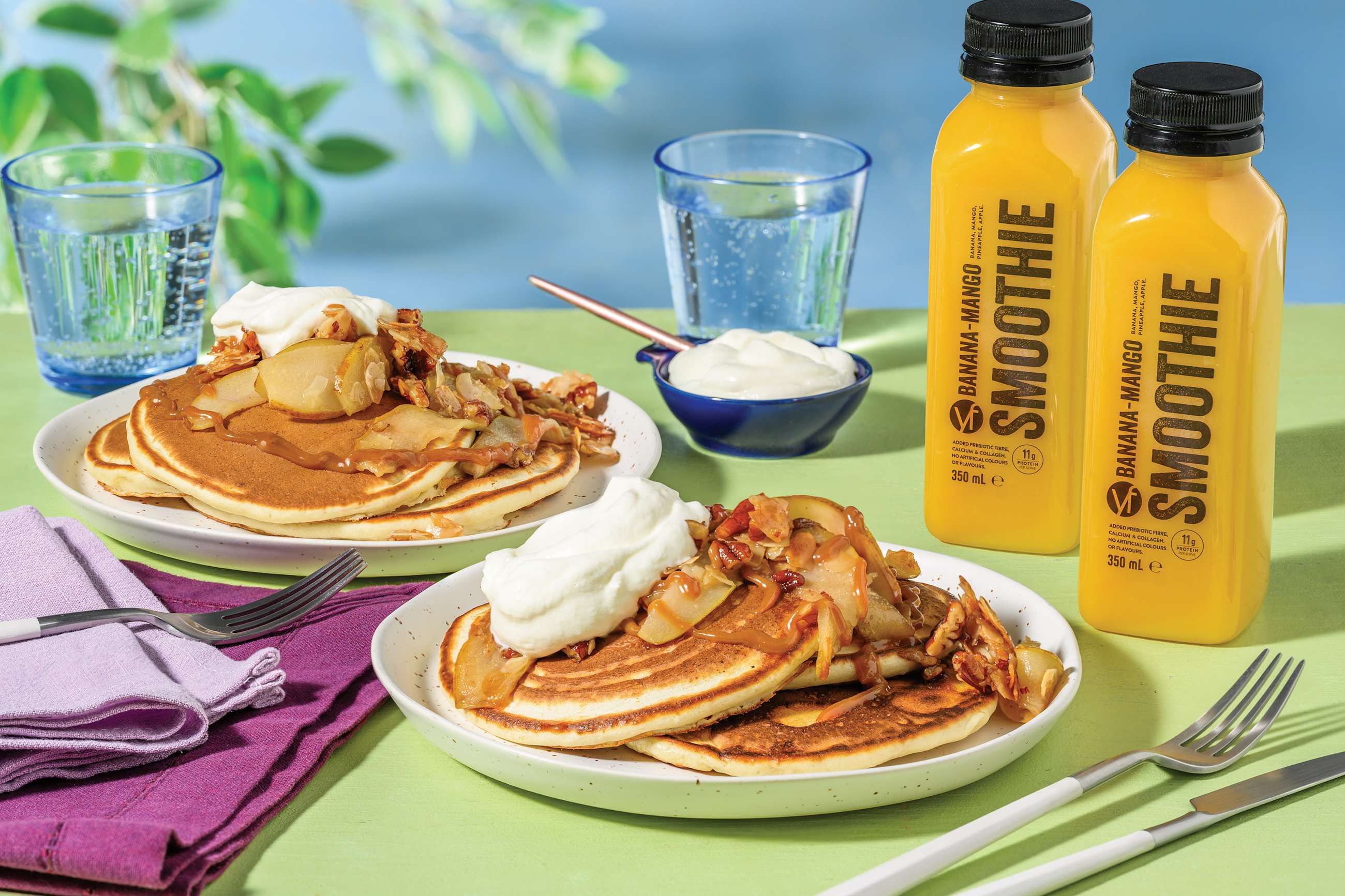 Pancakes & Glow Juice Brunch Bundle Recipe | HelloFresh