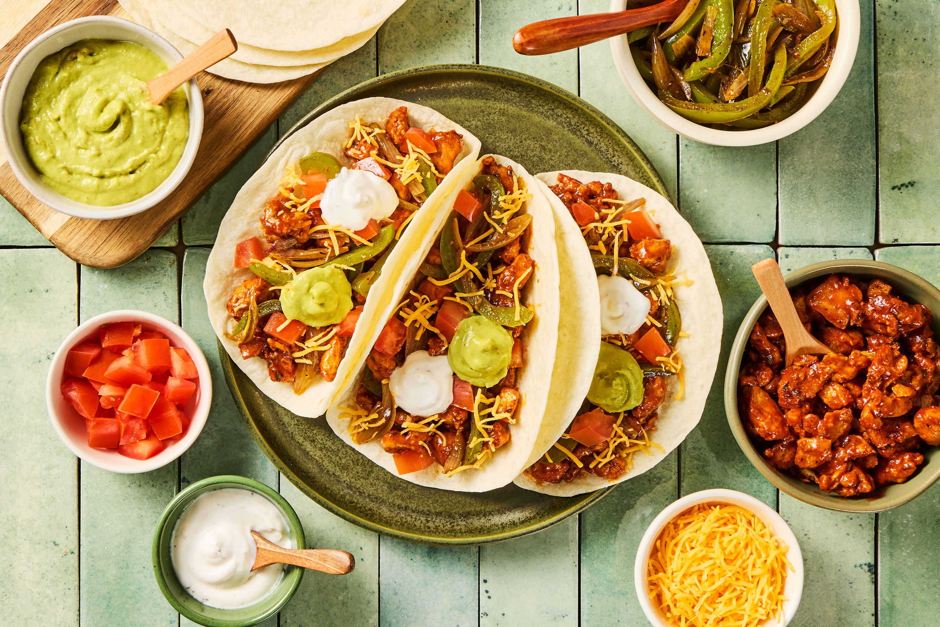 Loaded Fajita-Spiced Chicken Taco Bar Recipe | HelloFresh