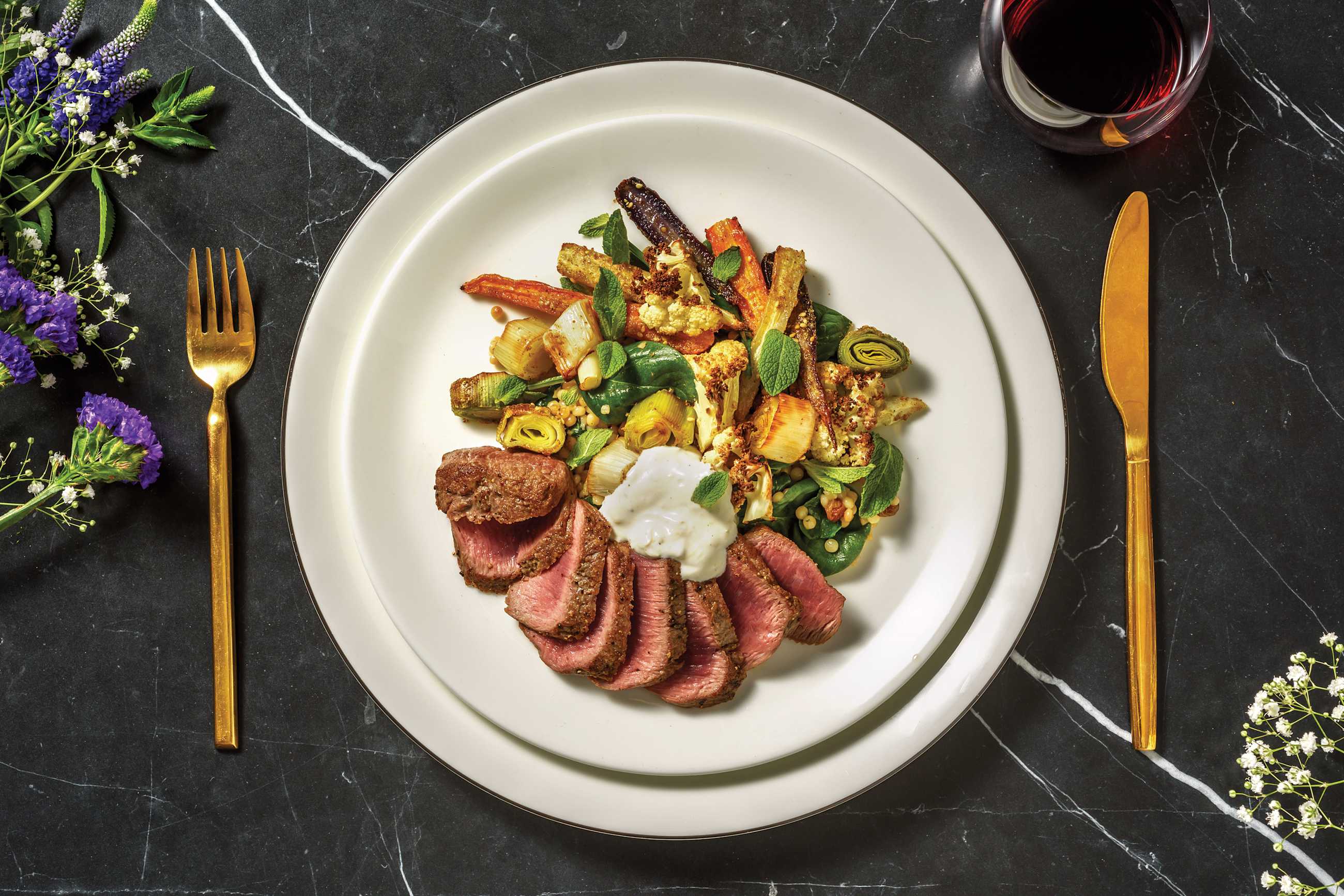 Lamb Rump & Chermoula-Roasted Veggies Recipe | HelloFresh