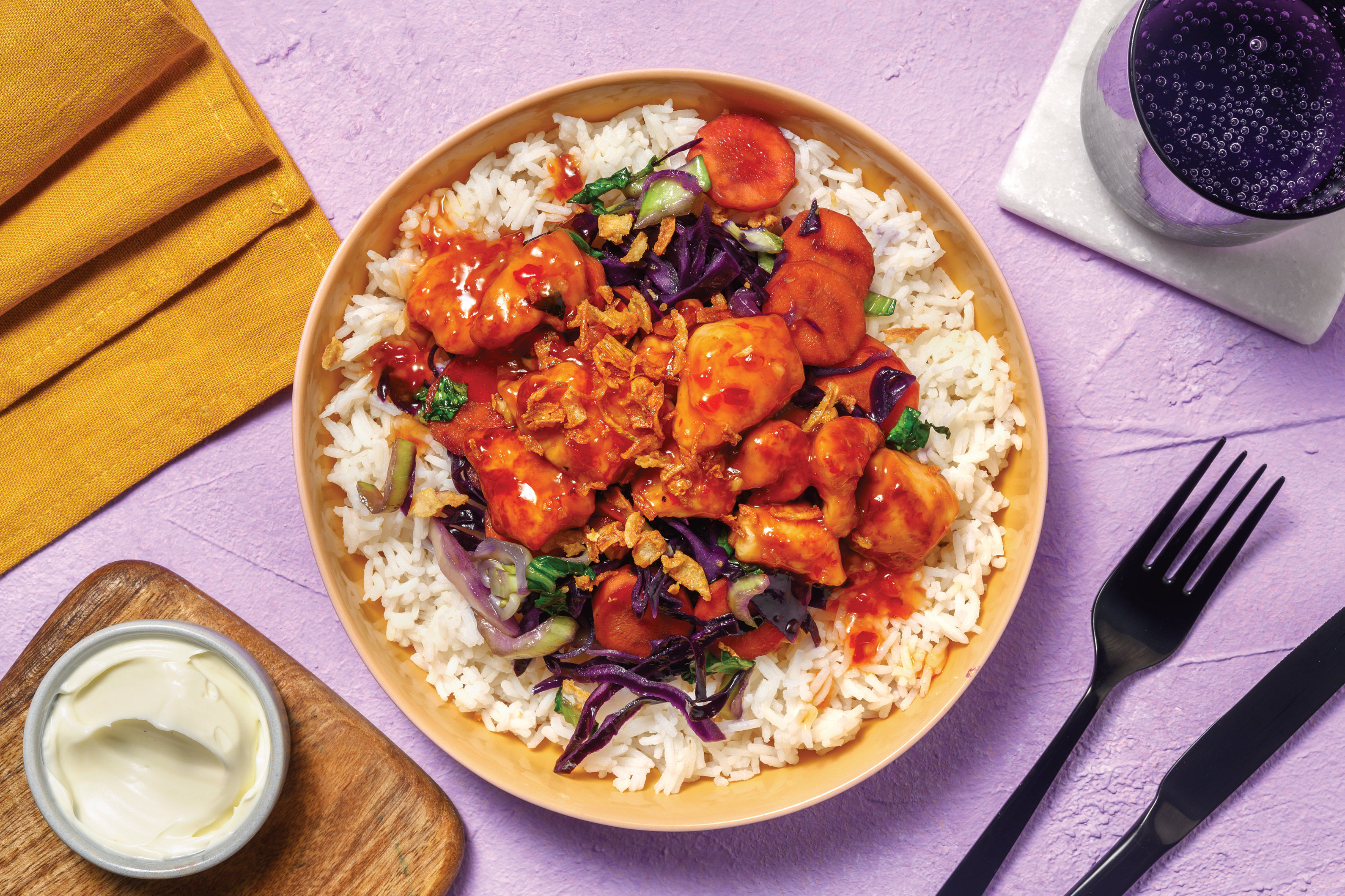 Sweet Chilli-Soy Prawns & Garlic Rice Recipe | HelloFresh