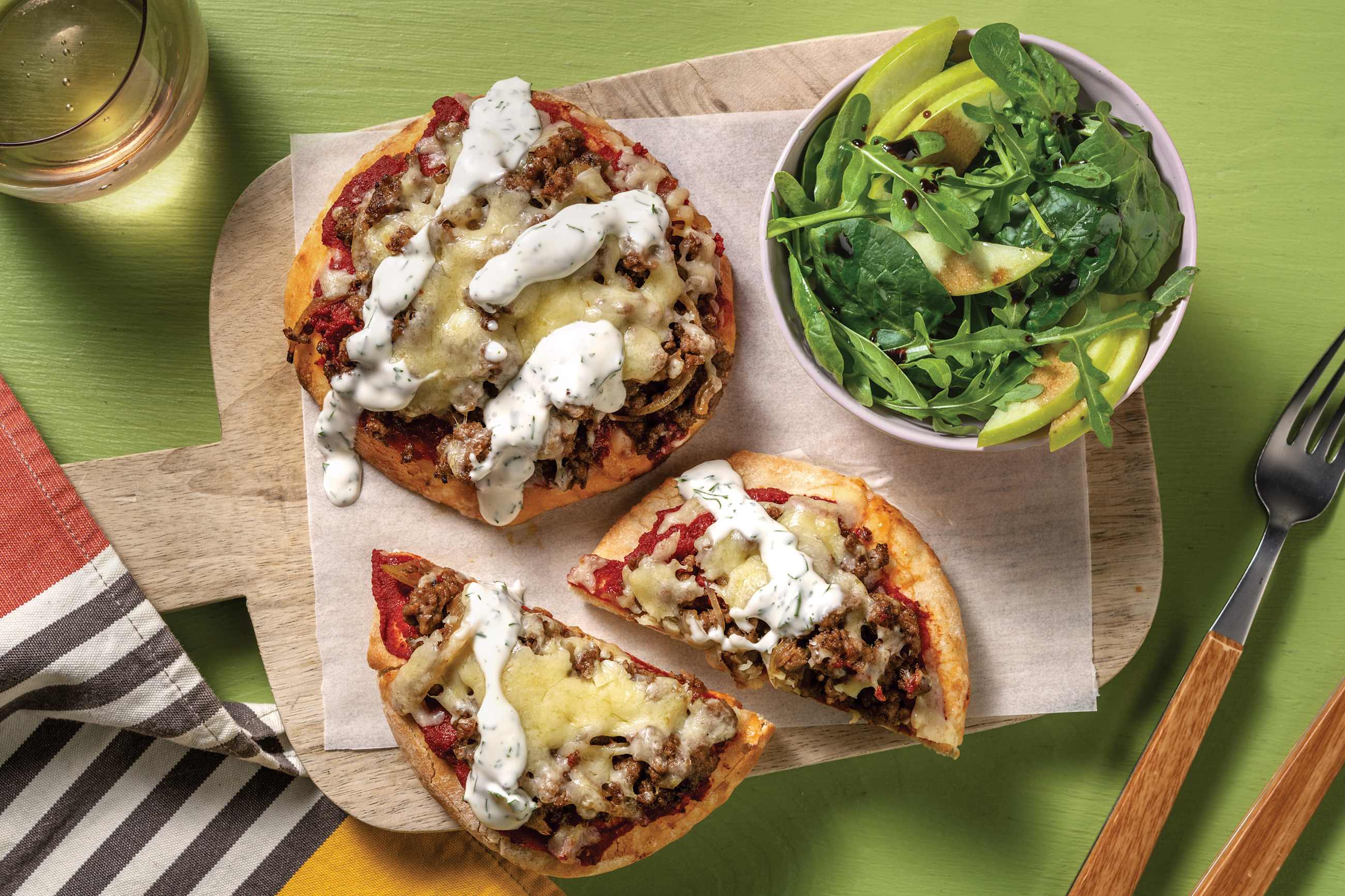 Quick Beef Cheeseburger Flatbread Pizzas Recipe | HelloFresh