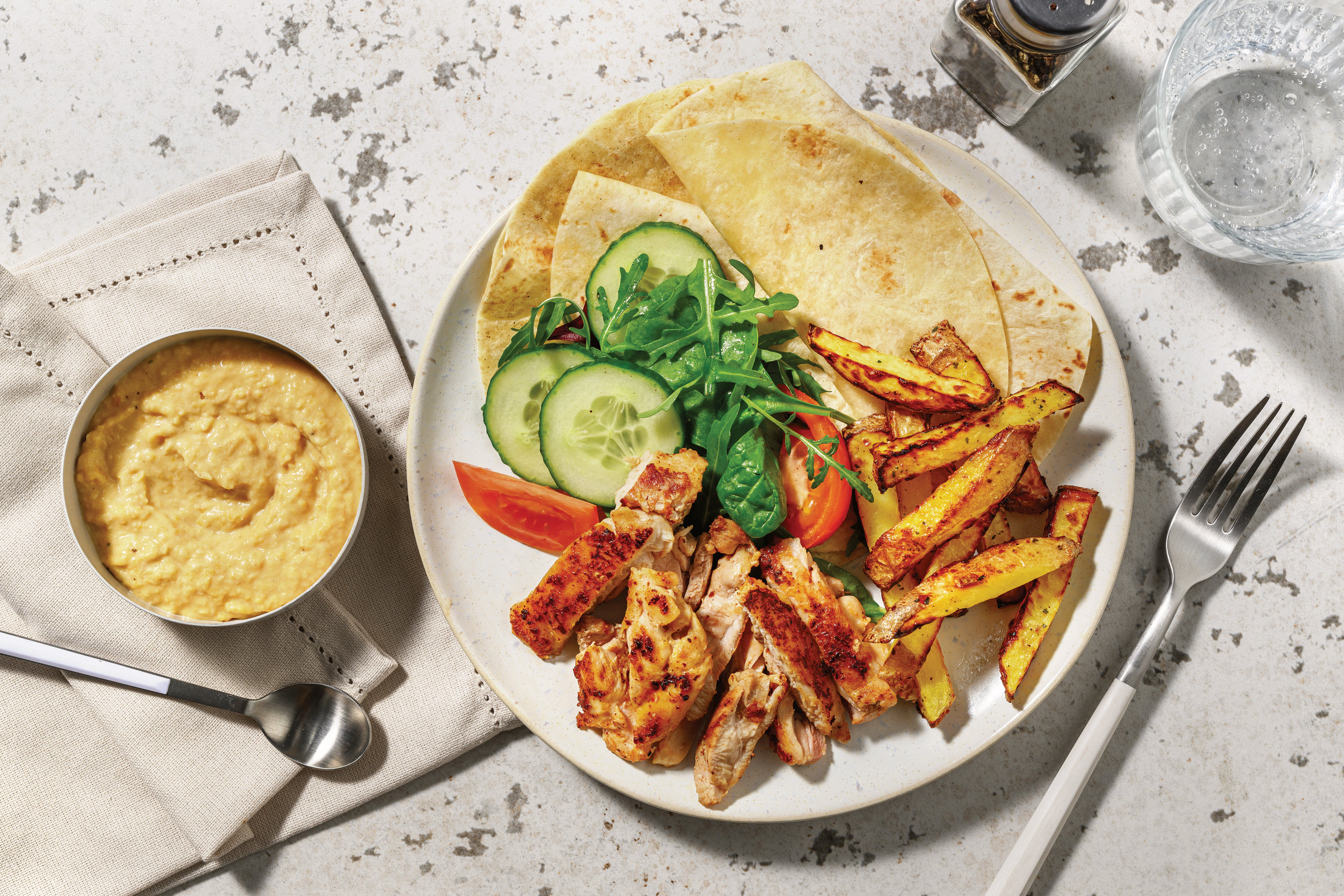 Double Chicken Shawarma & Hummus Plate Recipe | HelloFresh