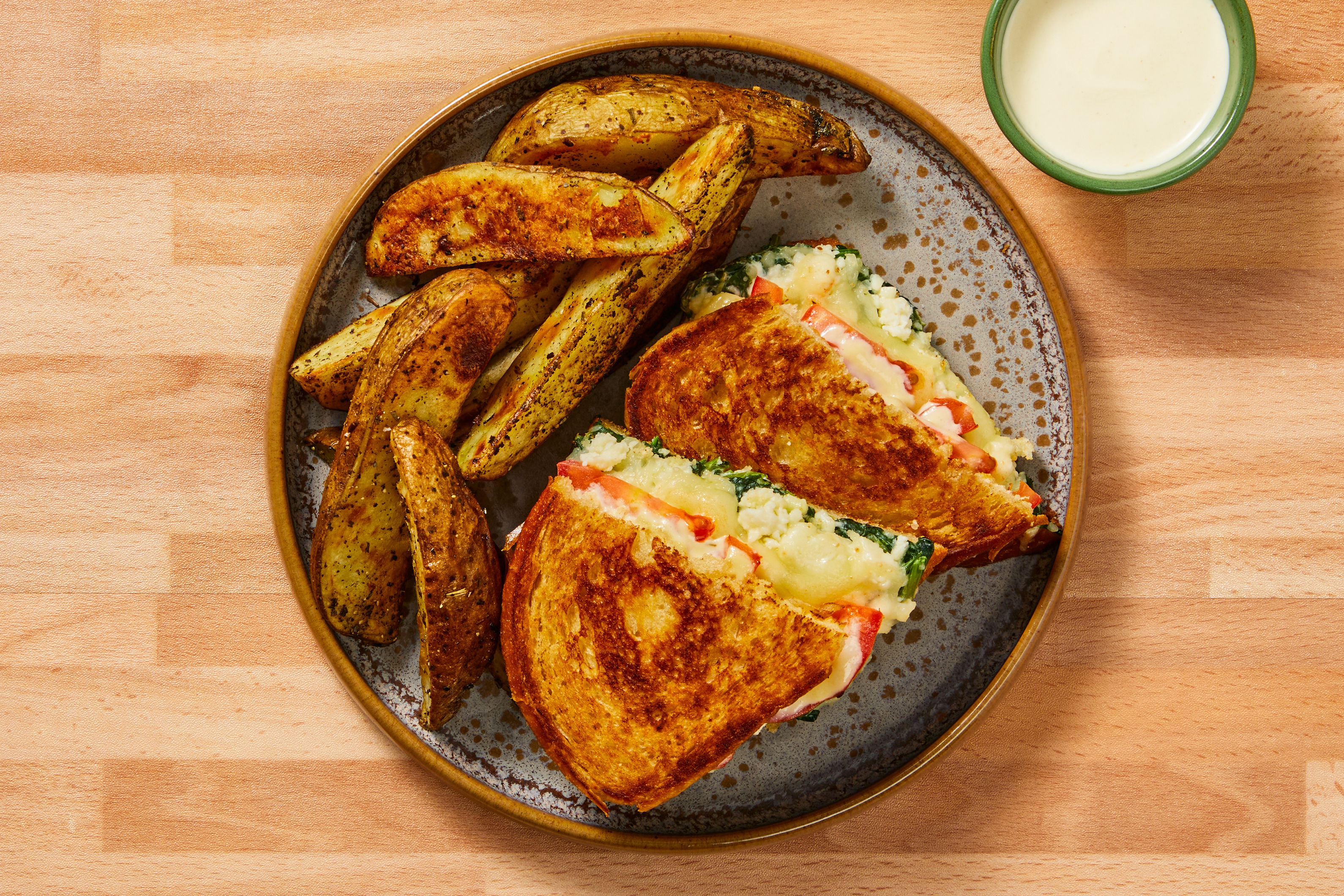 Cheesy Spinach, Tomato & Feta Panini Recipe | HelloFresh