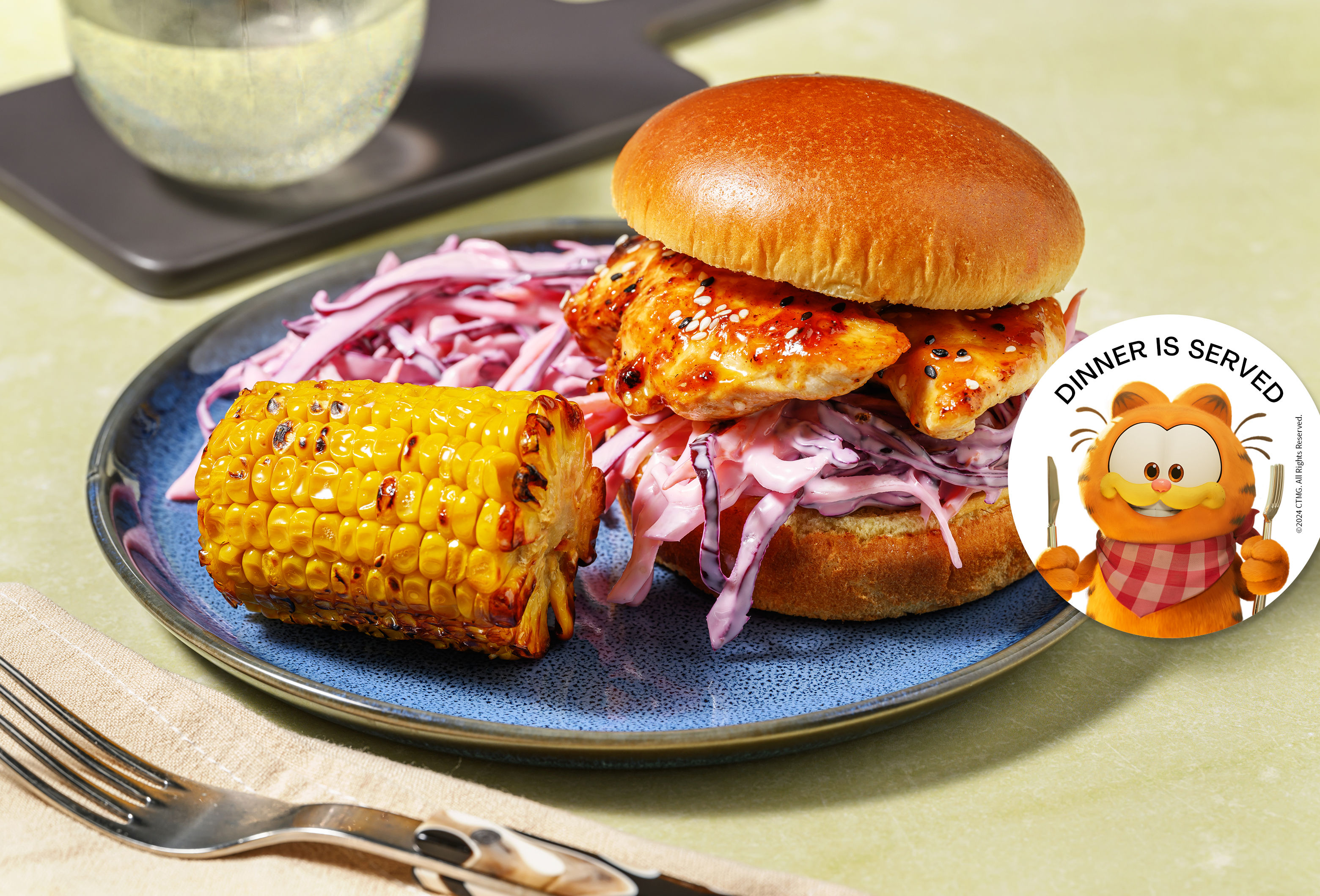 Sticky Sesame & Sweet Chilli Chicken Burger Recipe | HelloFresh