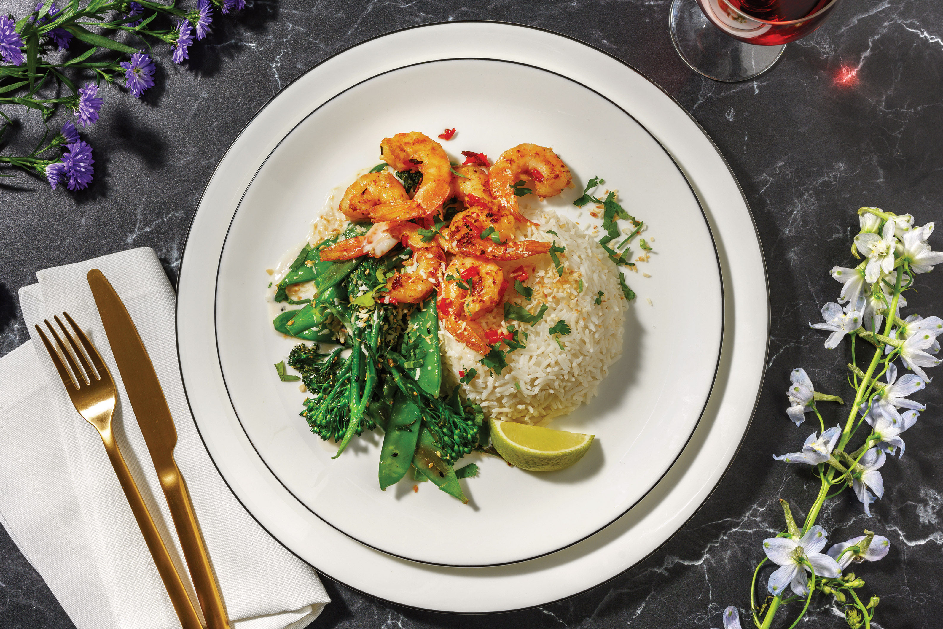 Chilli-Lime Prawns & Sesame Greens Recipe | HelloFresh