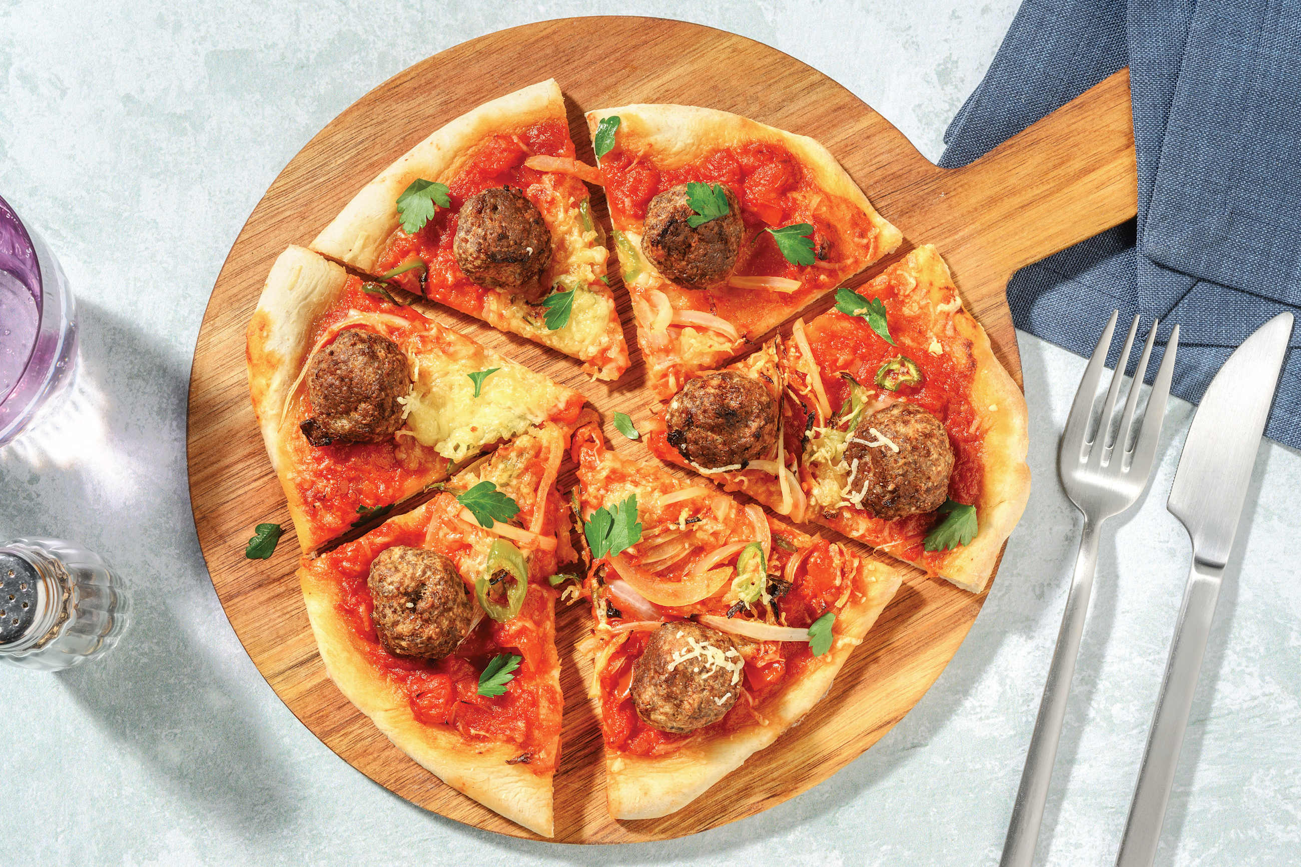 Homemade Italian Beef Meatball & Tomato Pizza Recipe | HelloFresh