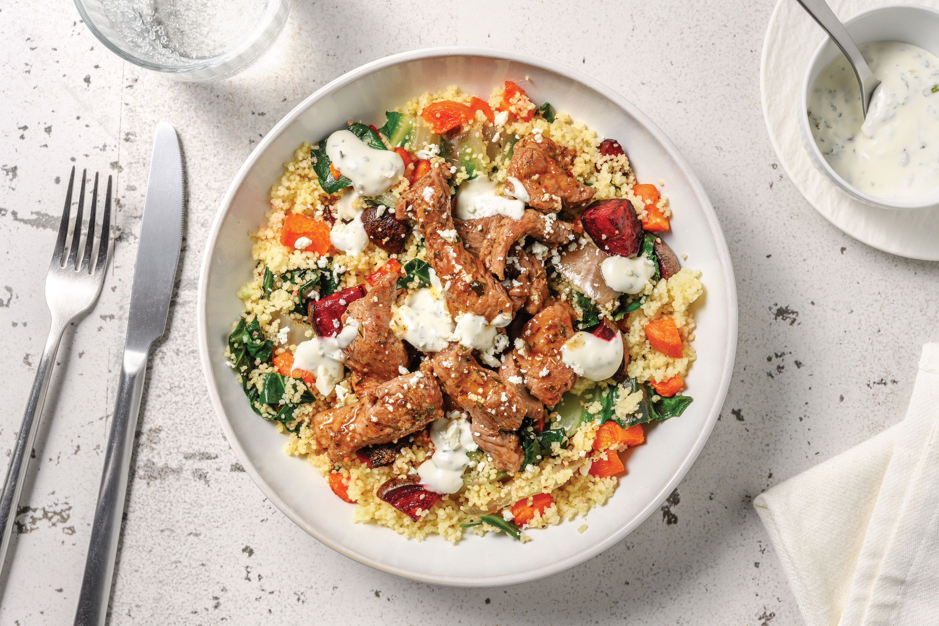 Seared Chicken & Roast Veggie Couscous Recipe | HelloFresh