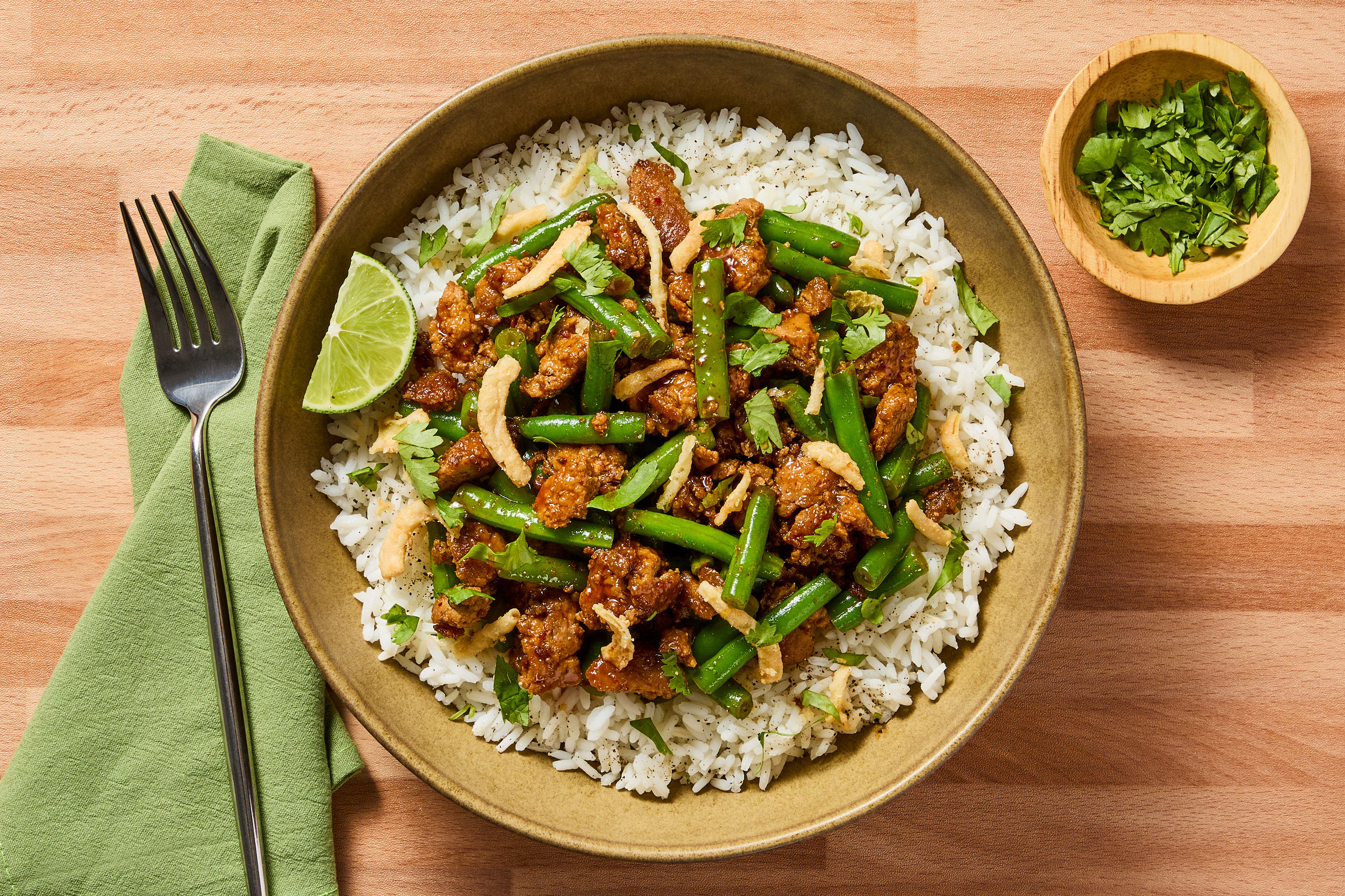 Sweet Chili Turkey & Green Bean Bowls Recipe | HelloFresh