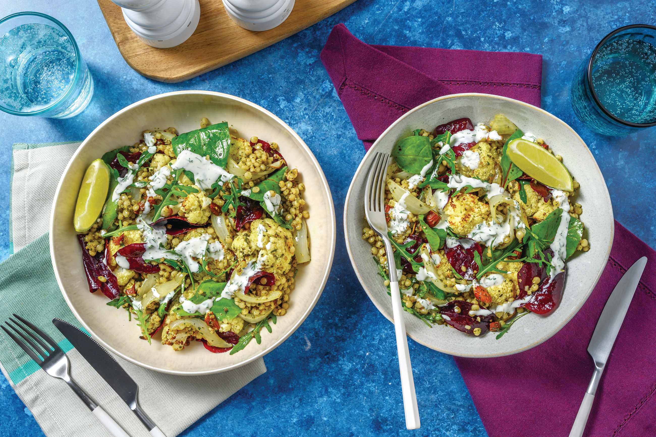 Roast Cauliflower & Basil Pesto Pearl Couscous Recipe | HelloFresh