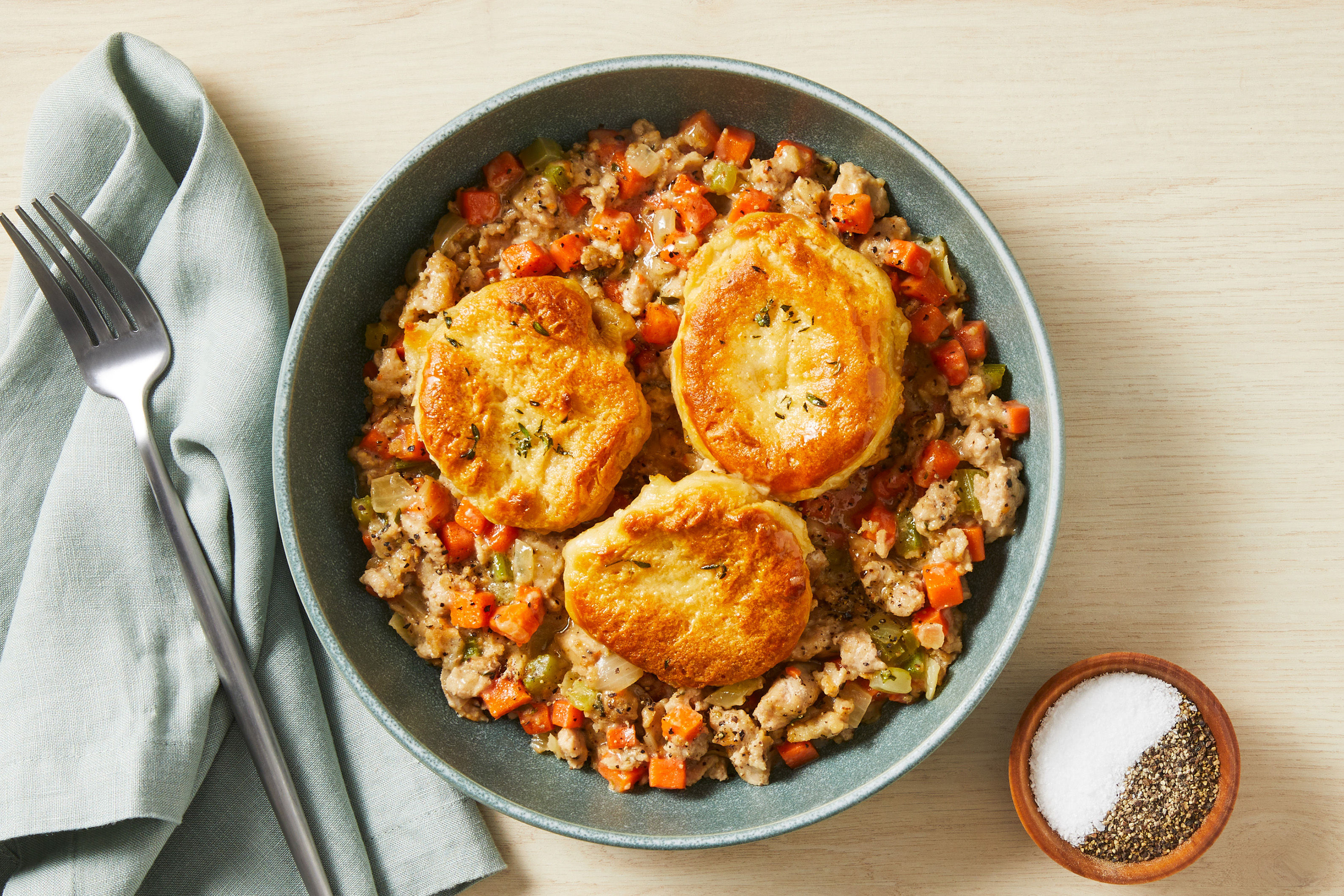 Homestyle Beef & Biscuit Pot Pie Recipe | HelloFresh