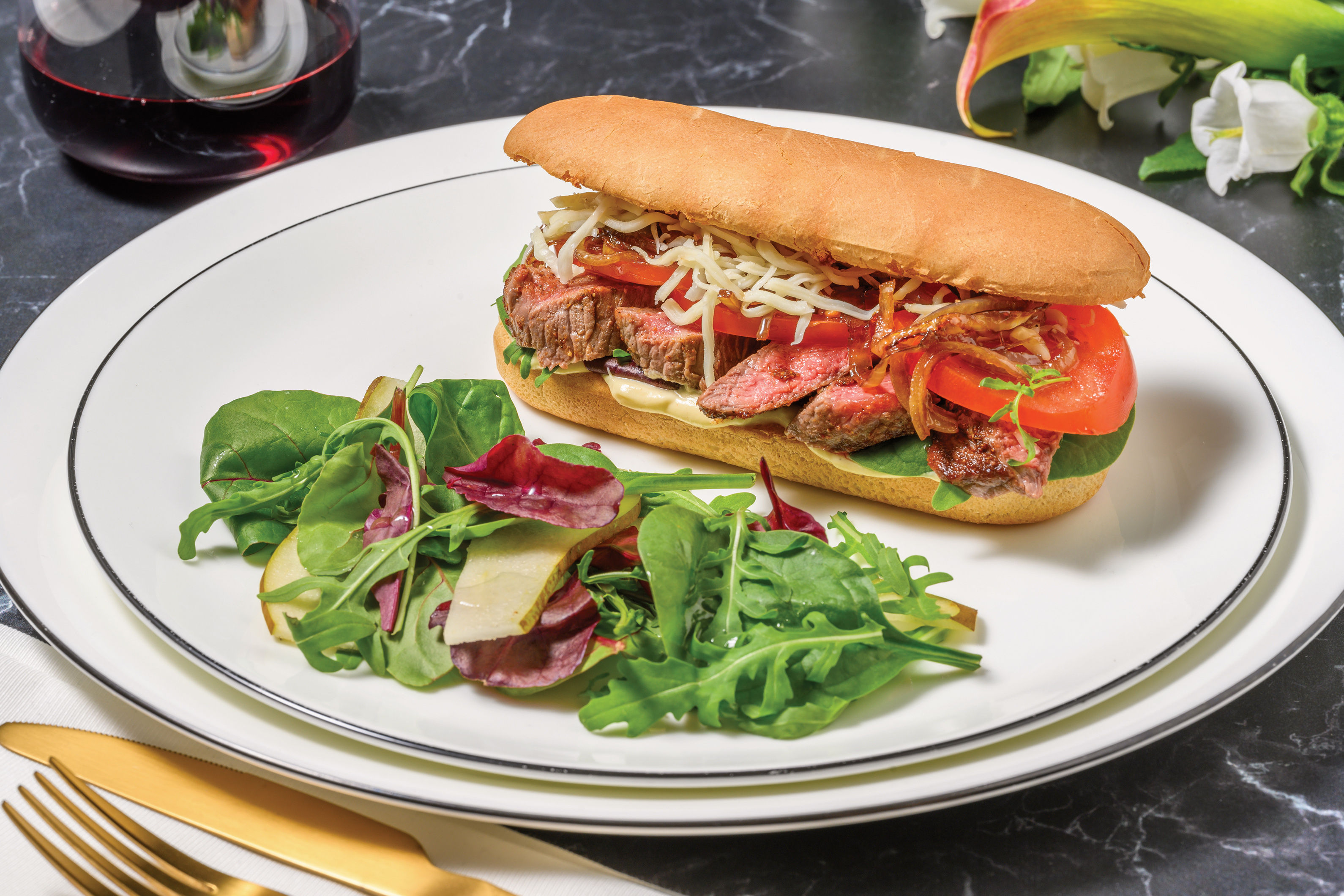 Venison Steak & Caramelised Onion Sub Recipe | HelloFresh