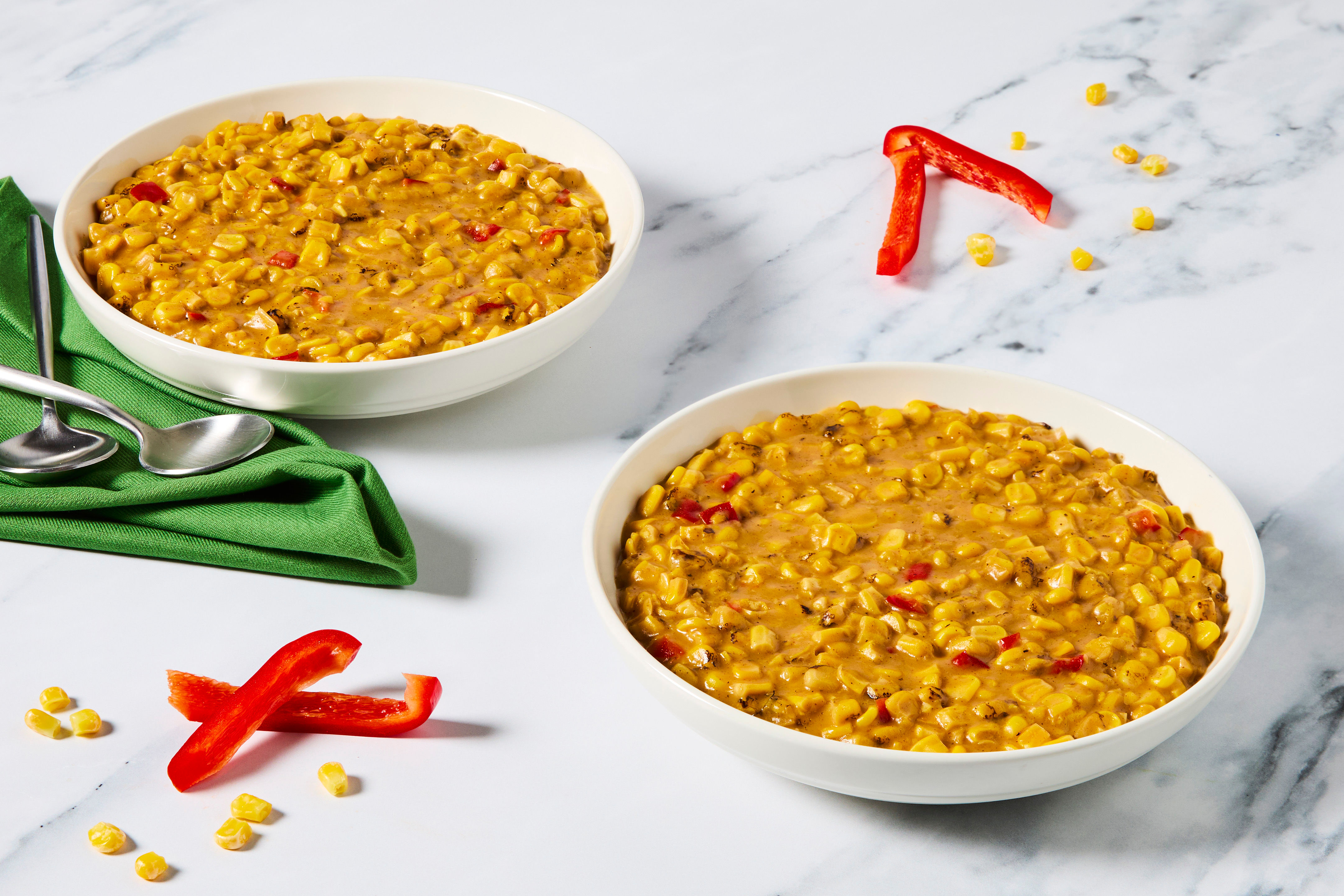 Southwestern Creamed Corn with Bell Peppers Recipe | HelloFresh