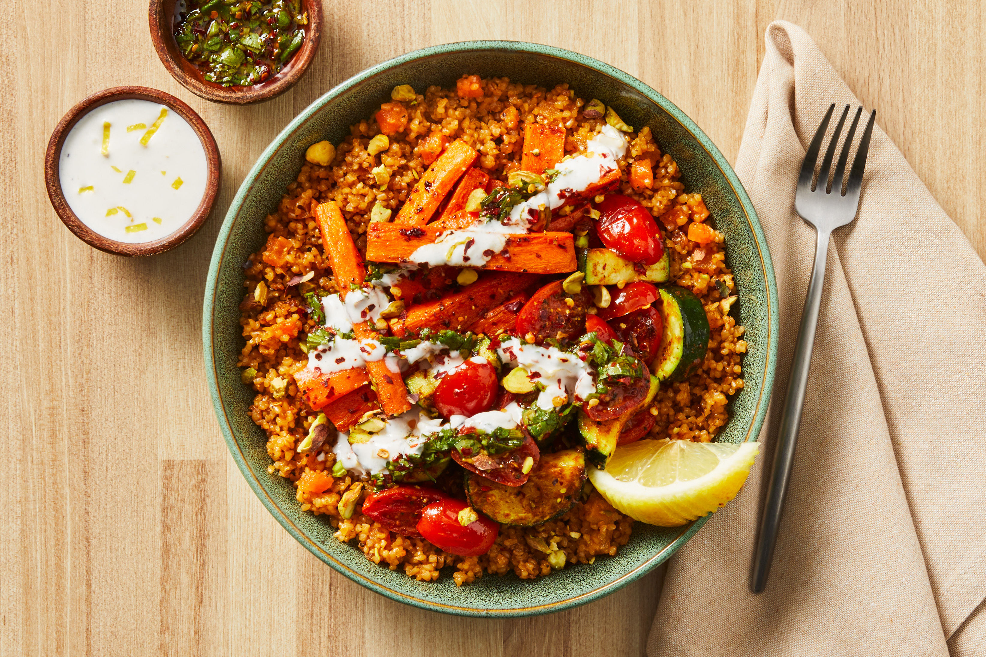 Spicy Tunisian Bulgur & Chicken Bowls Recipe | HelloFresh