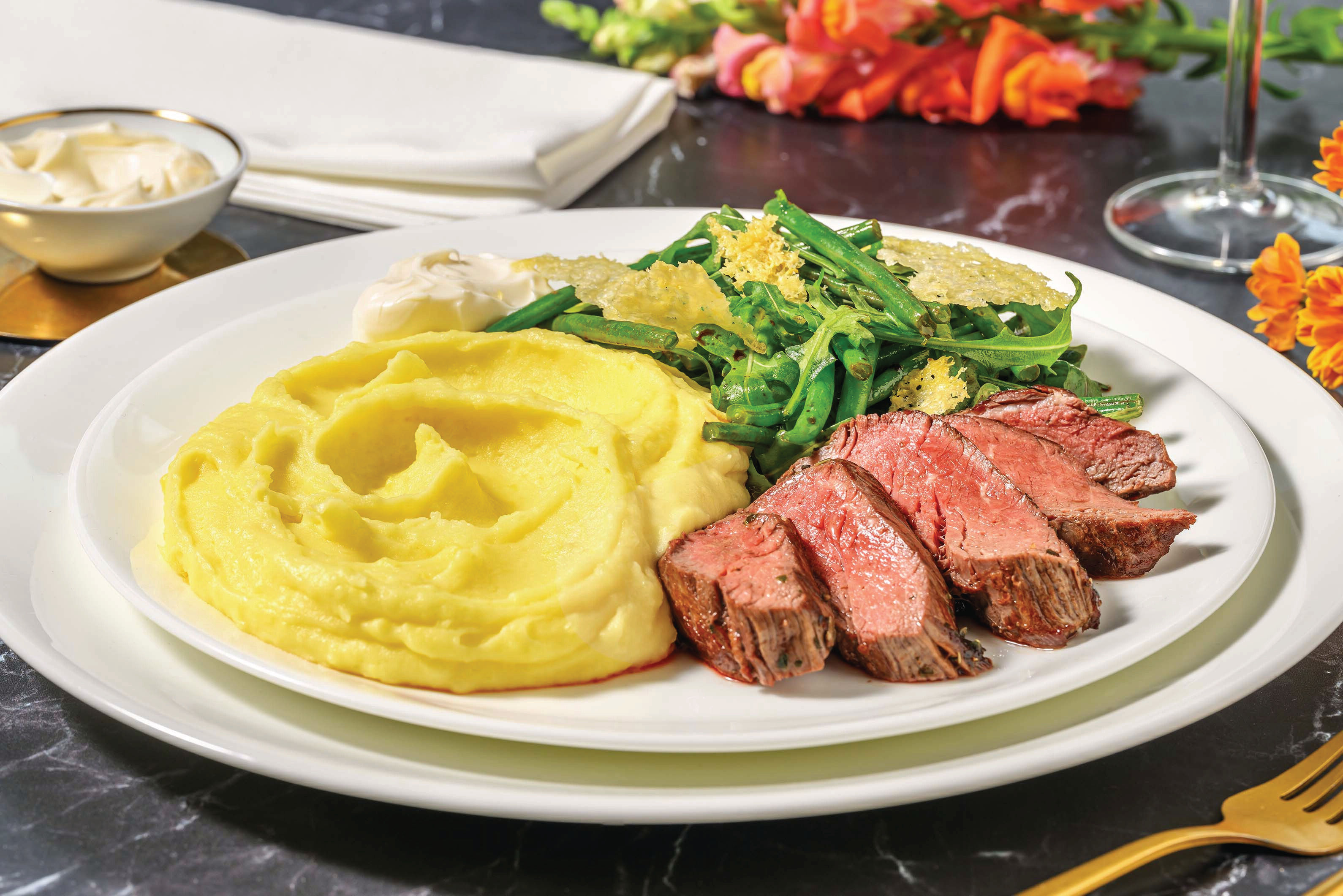 Premium Beef Eye Fillet & Truffle Mayo Recipe | HelloFresh