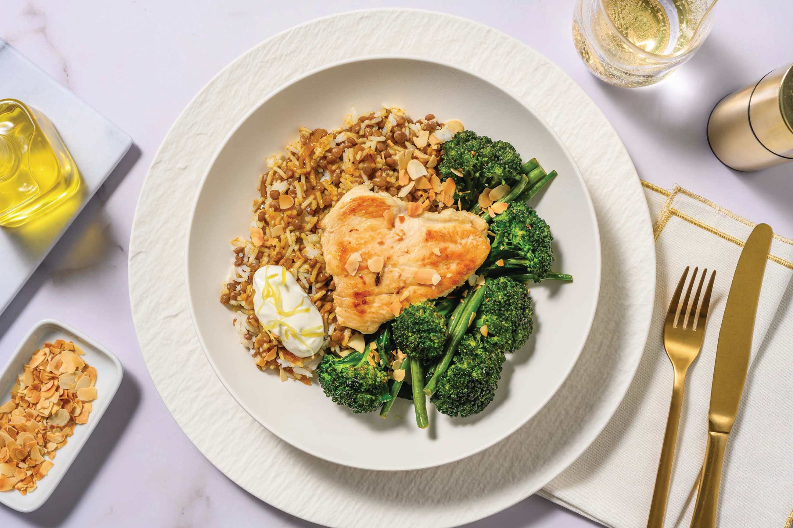 Golden Chicken & Mujadara Rice Bowl Recipe | HelloFresh