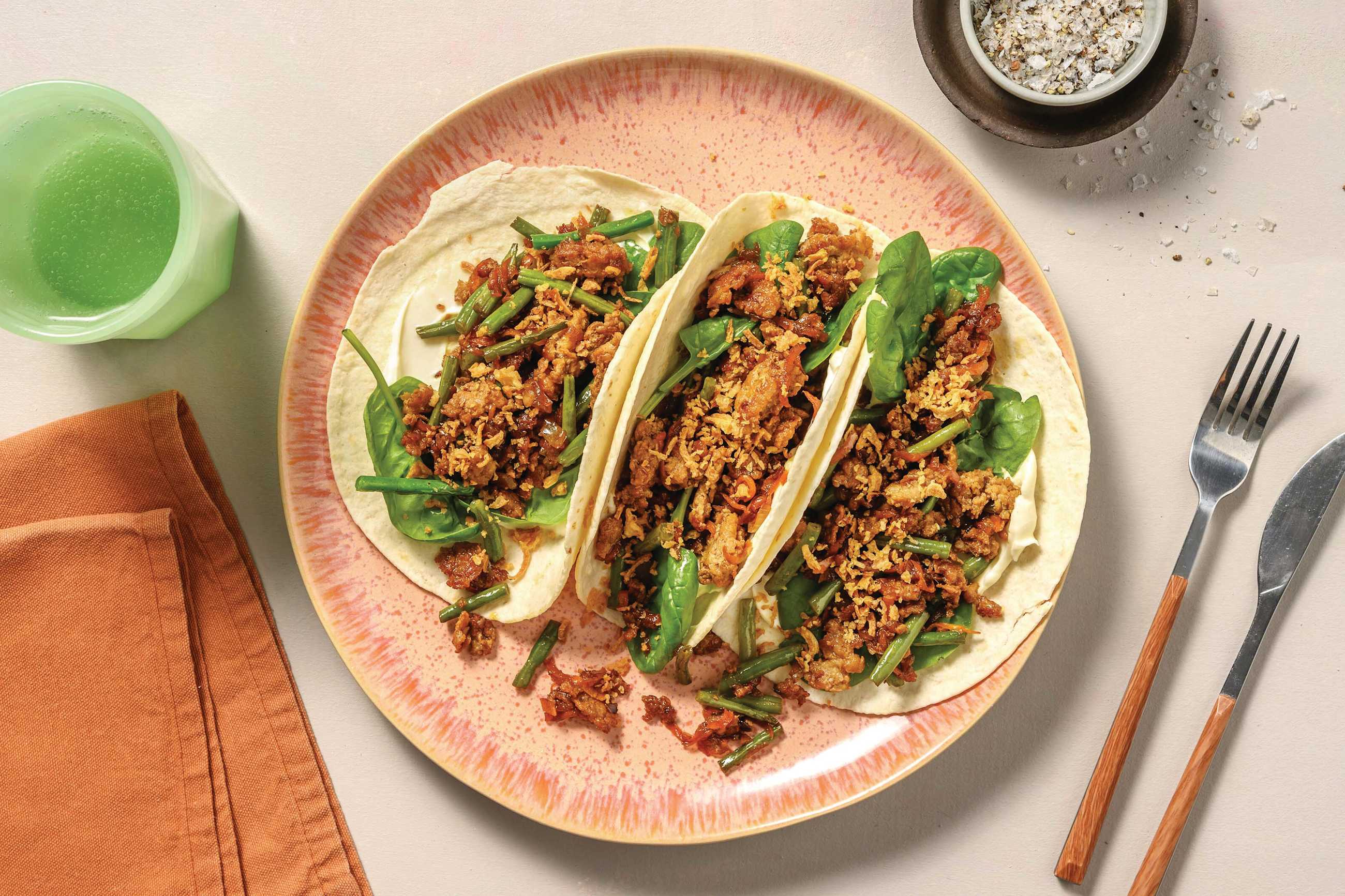 Quick Sweet-Soy Caramelised Beef Tacos Recipe | HelloFresh