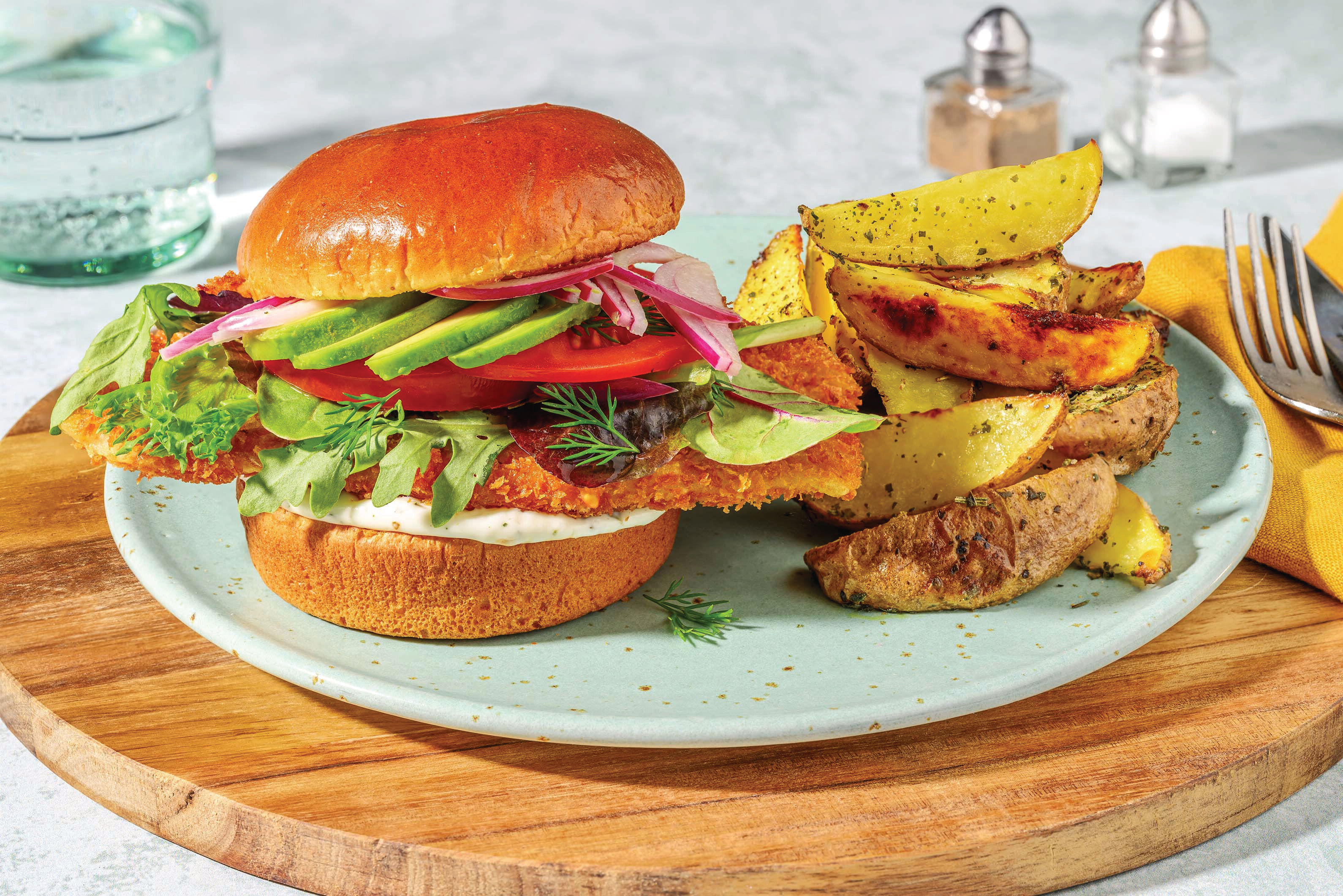 Easy Chicken Burger & Tartare Sauce Recipe | HelloFresh