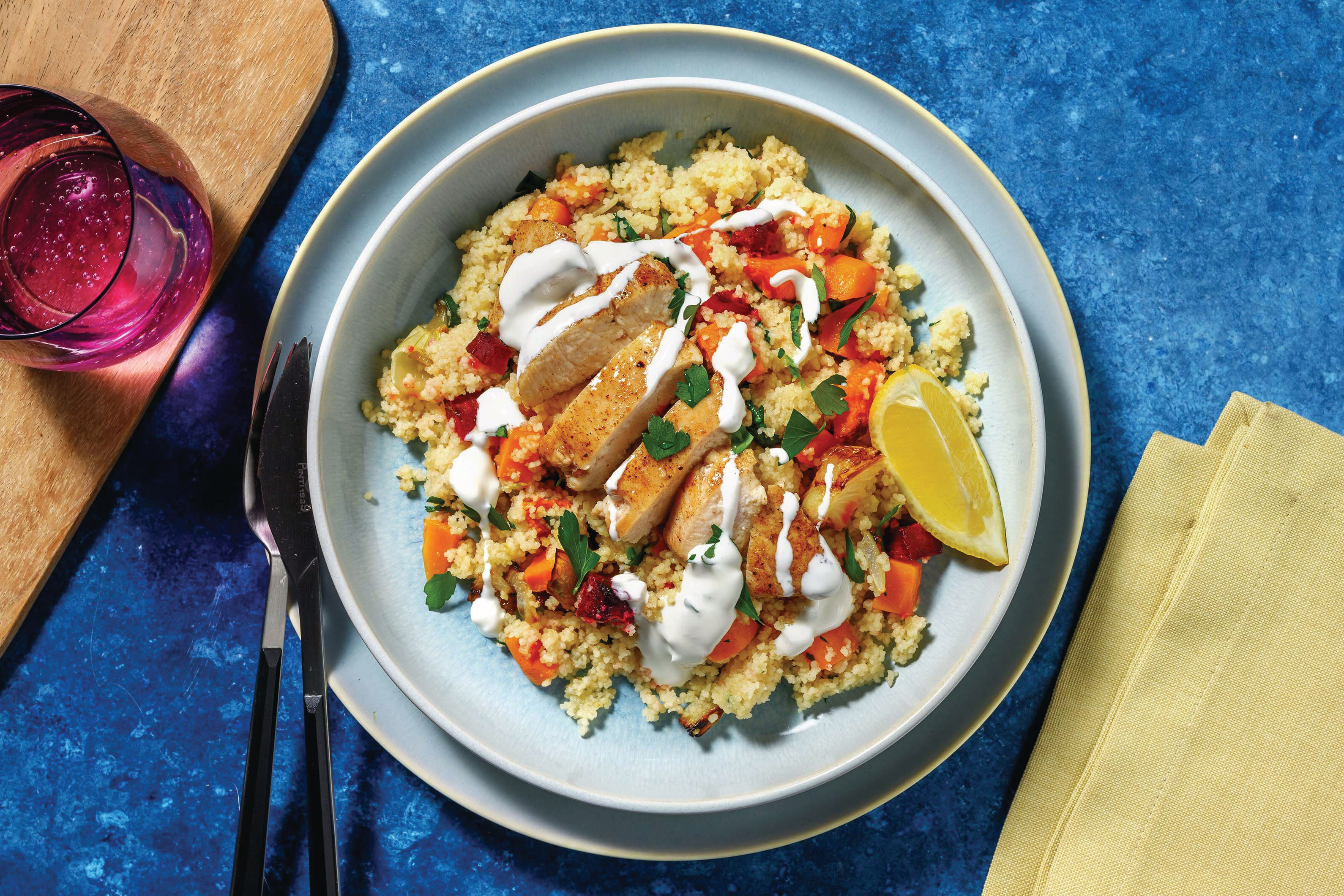 Middle Eastern Salmon & Veggie Couscous Recipe | HelloFresh