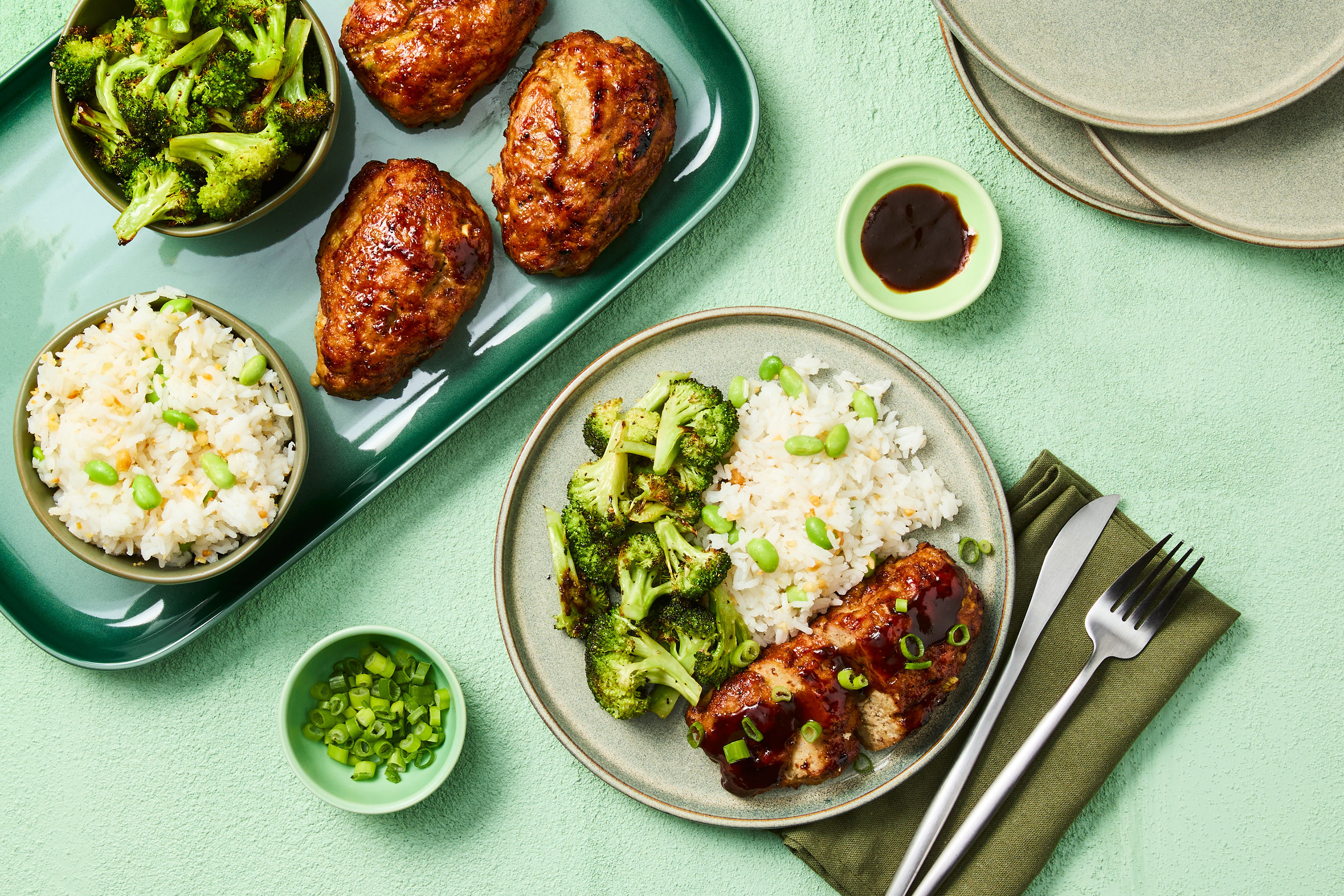 Umami Ginger-Glazed Pork Meatloaves Recipe | HelloFresh