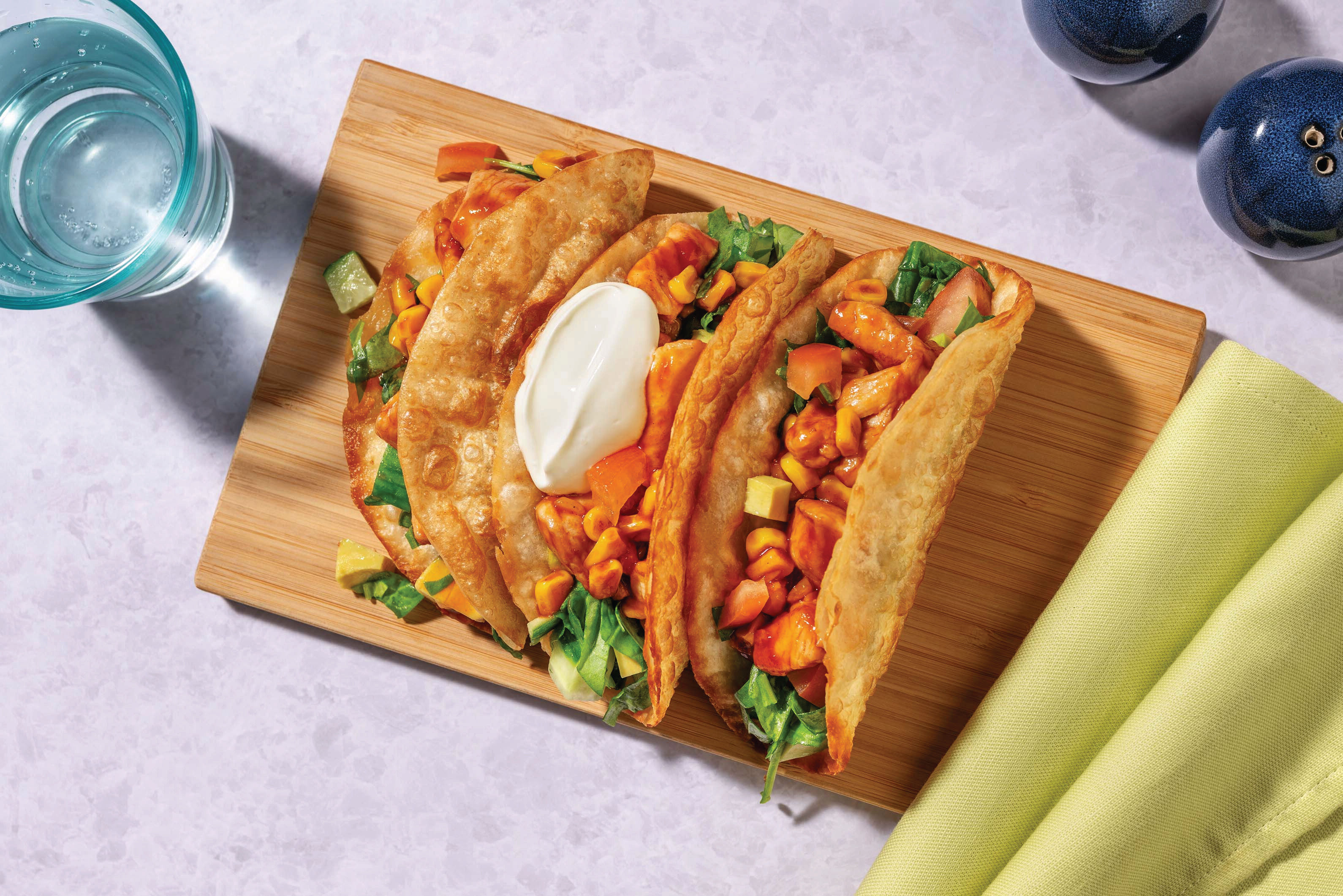 Smokey Chicken Hard Shell Tacos Recipe | HelloFresh