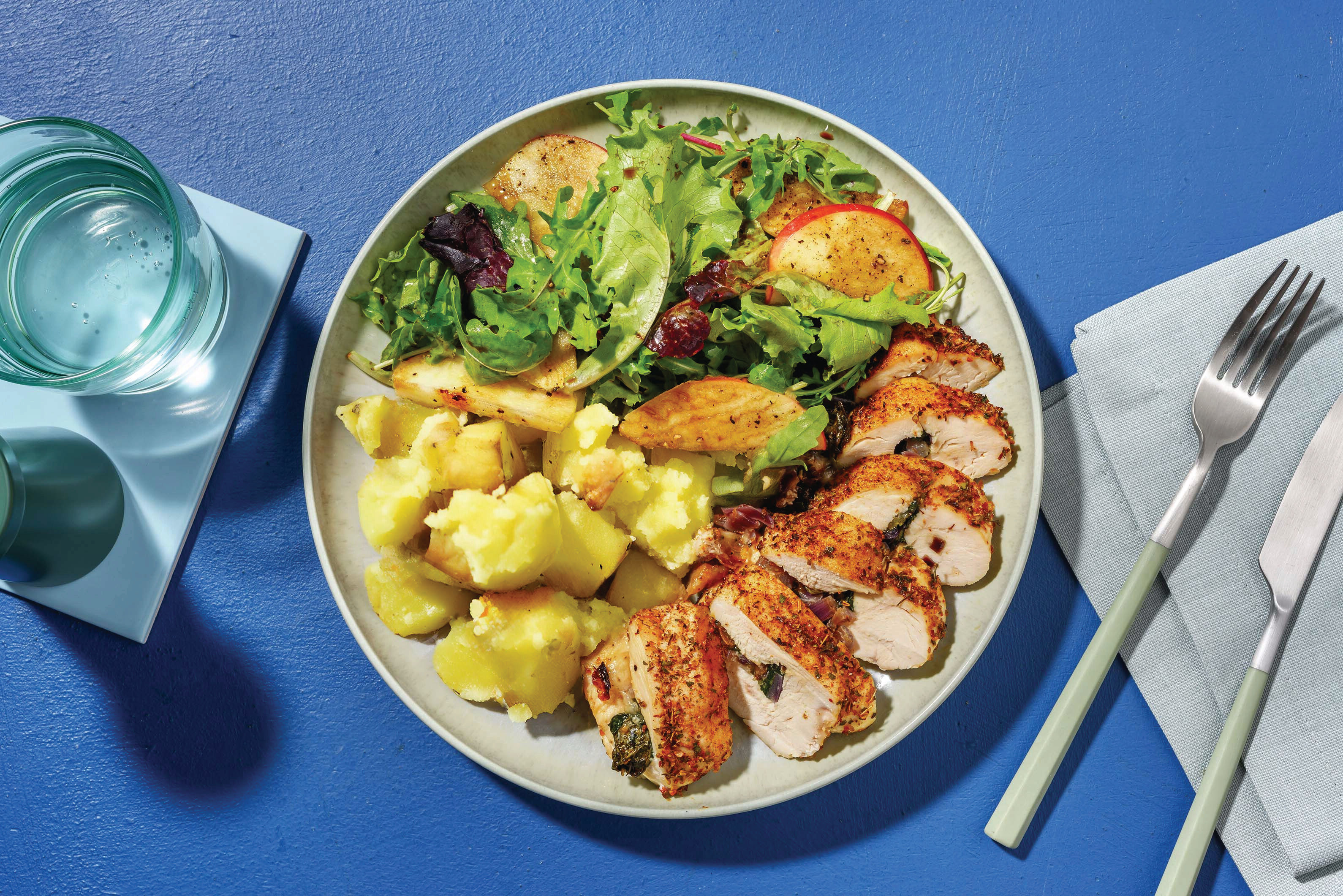 Extra Cheesy Stuffed Chicken & Butter Crushed Potatoes Recipe | HelloFresh