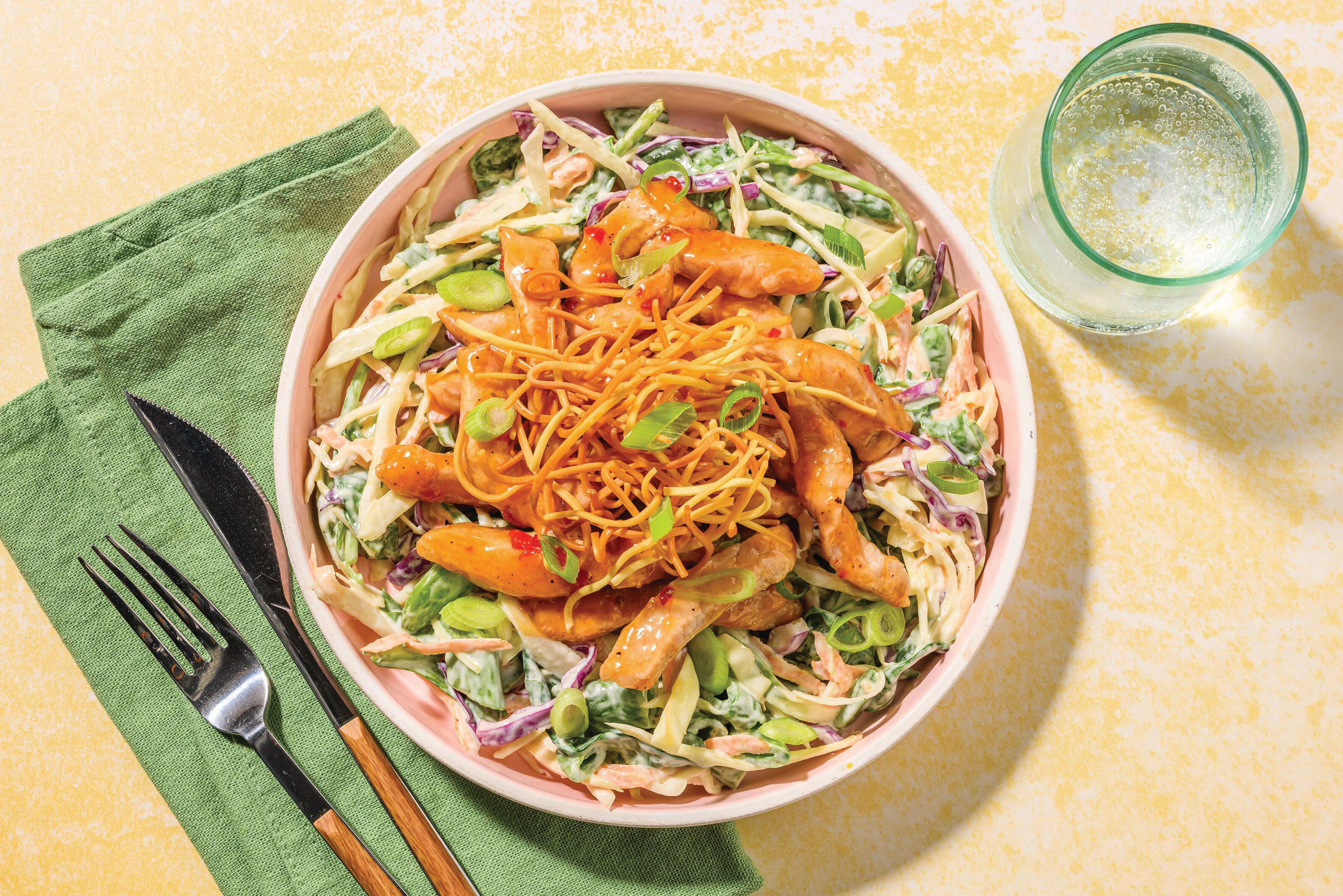 Double Sweet Soy Pork & Crunchy Noodles Recipe | HelloFresh