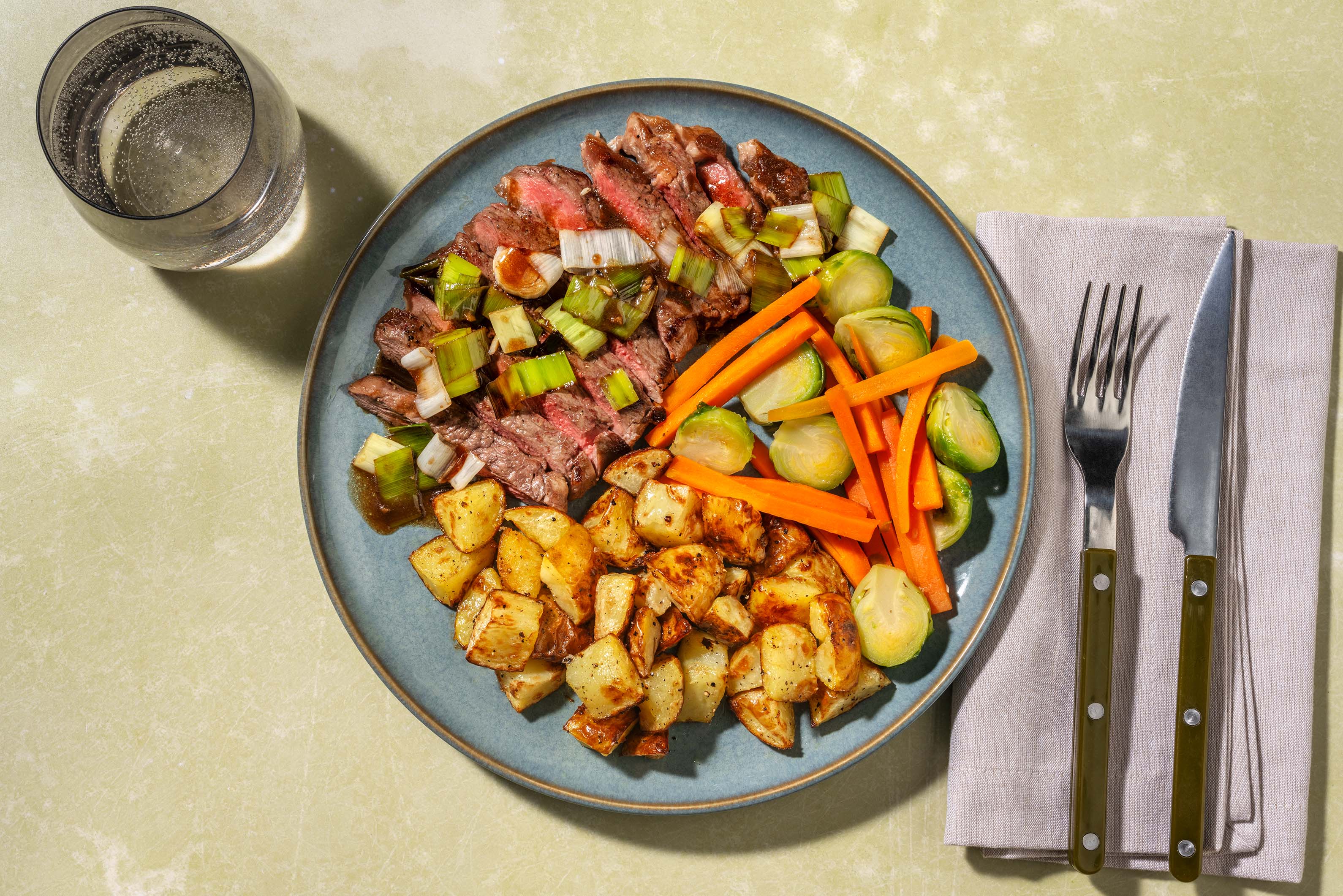 Beef Rump Steak & Twice-Cooked Potatoes Recipe | HelloFresh