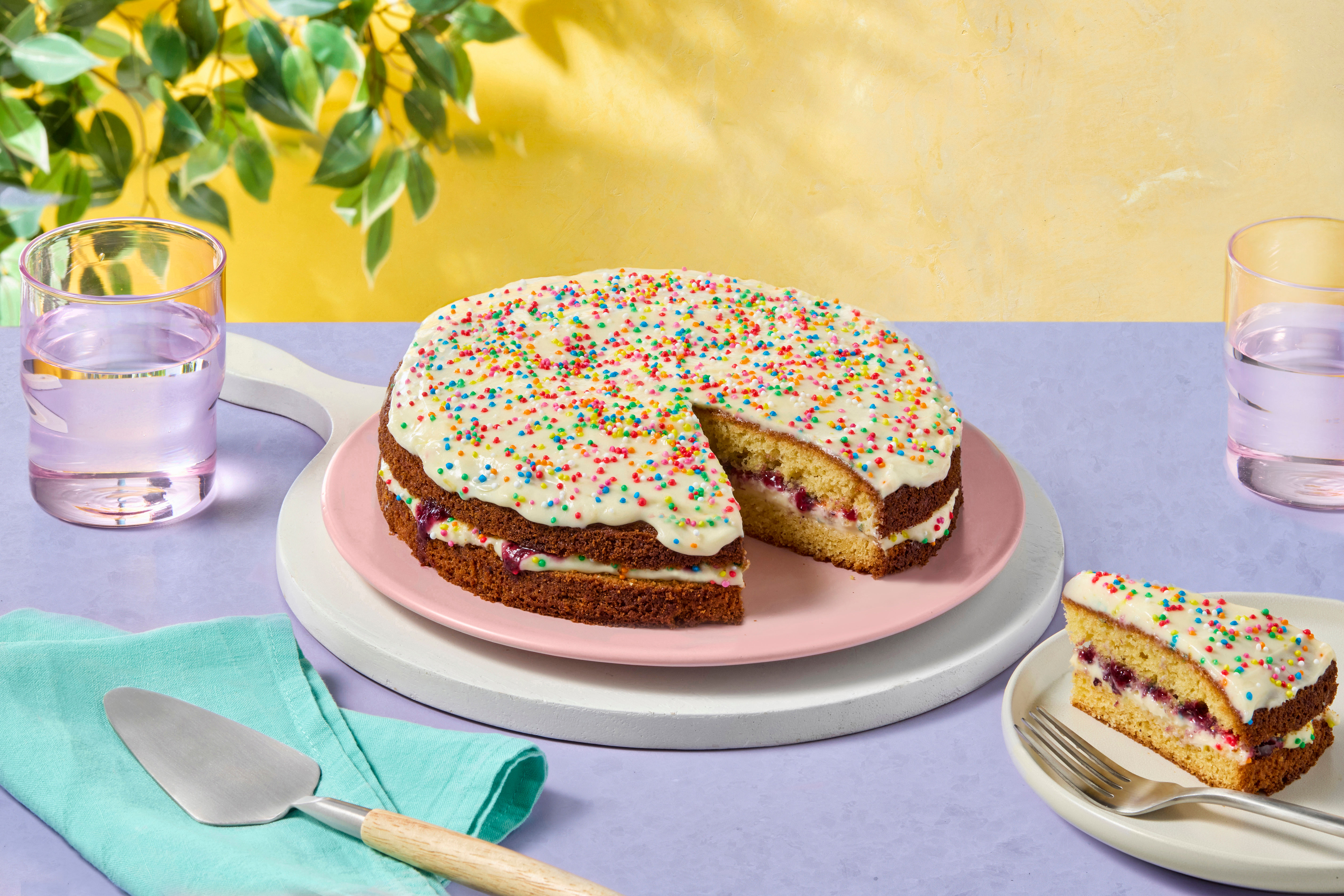 Layered Sprinkle Birthday Cake Recipe | HelloFresh