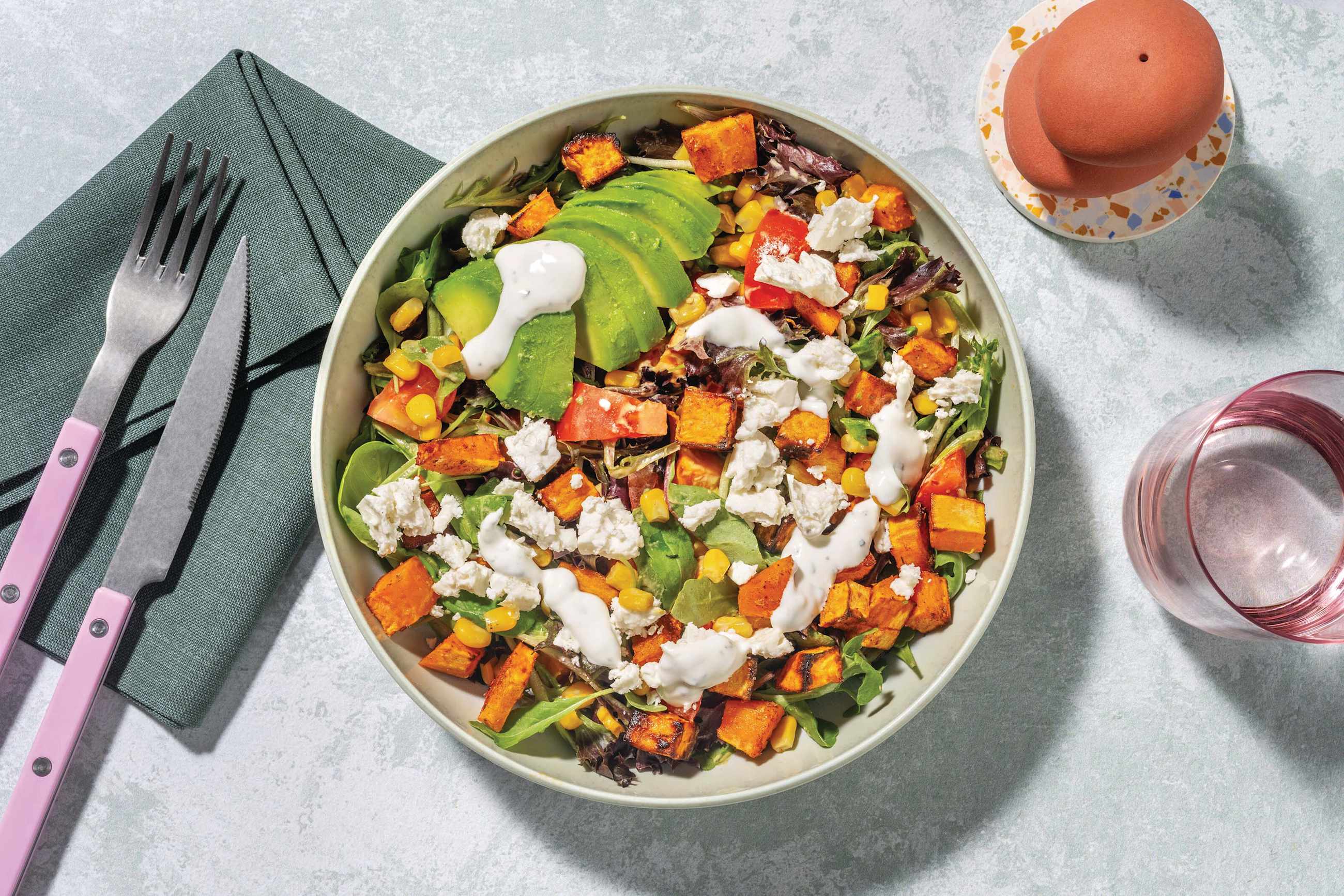 Smokey Sweet Potato & Ranch Salad Bowl Recipe | HelloFresh