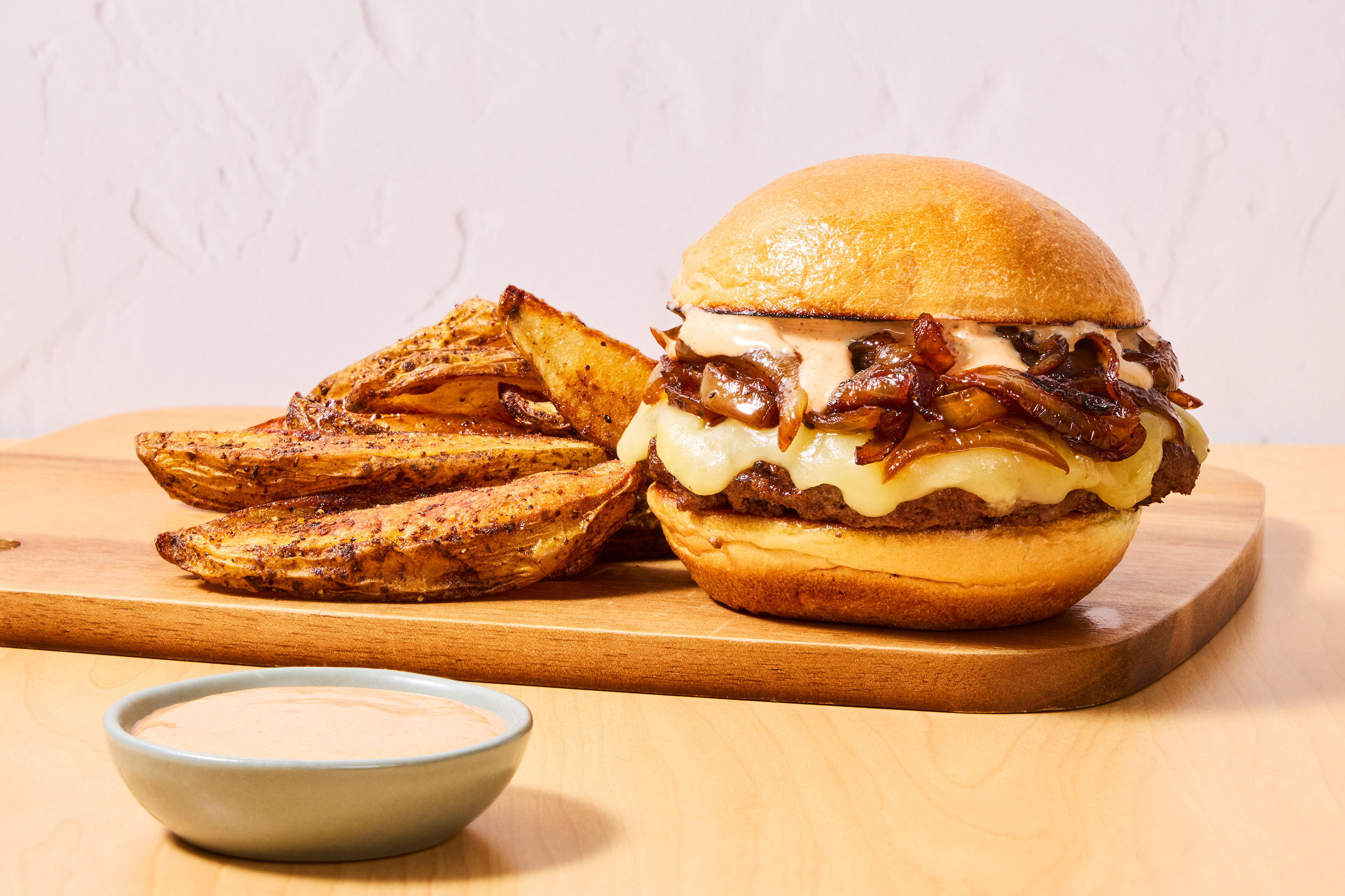 Cheesy Smashed Organic Beef Burgers Recipe | HelloFresh