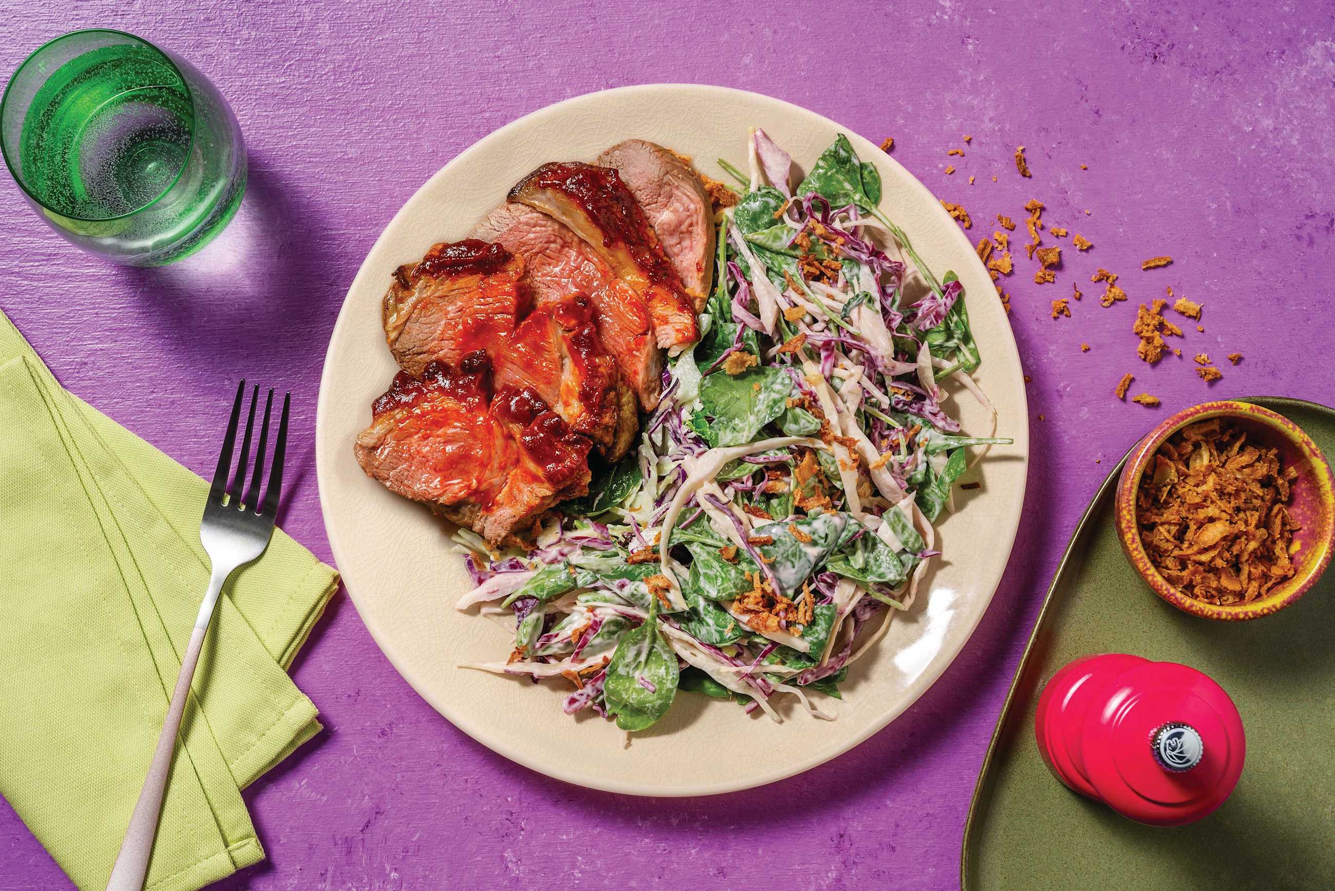 HelloHero: Garlic-Glazed Roast Lamb Rump Recipe | HelloFresh