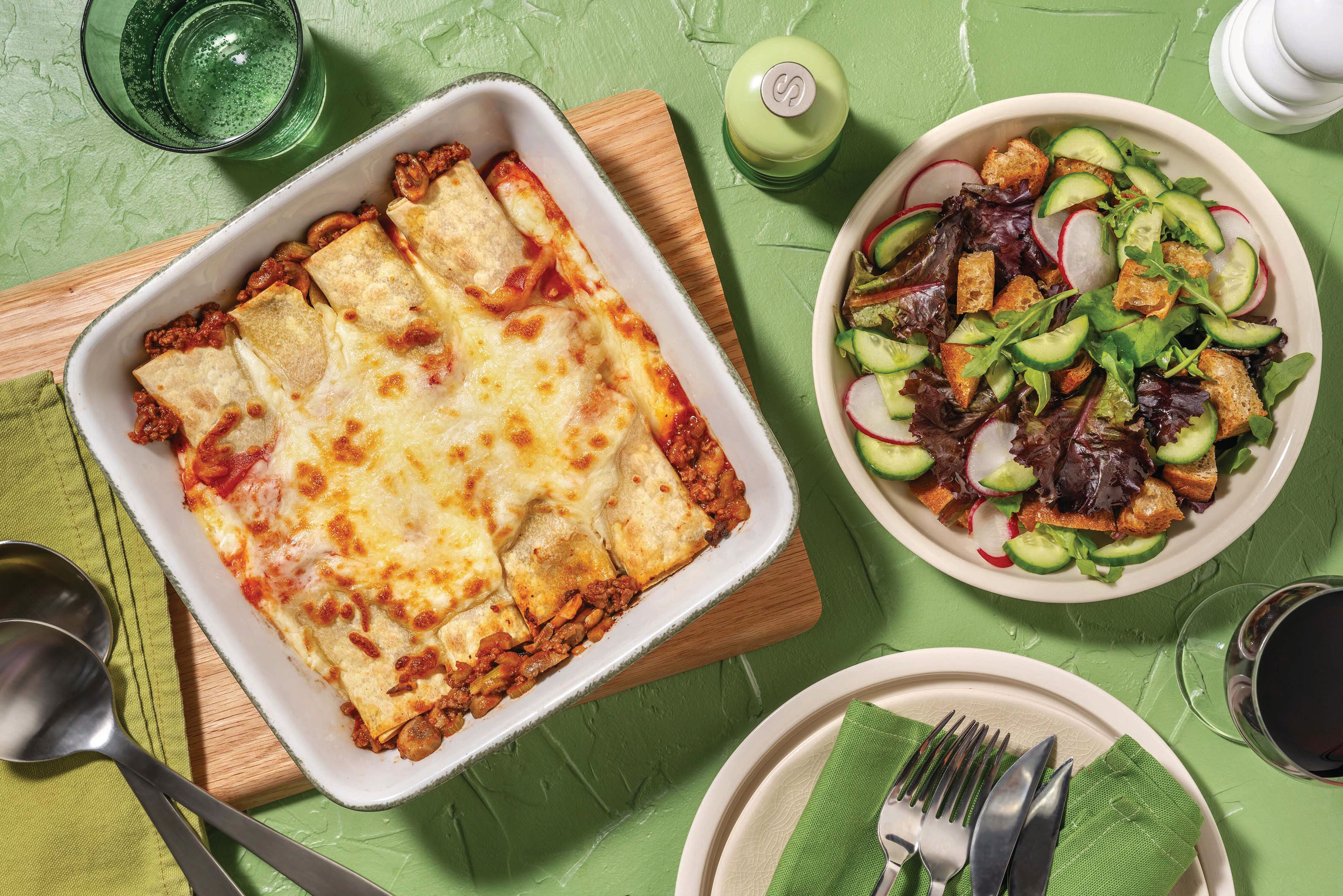 Super Cheesy Lamb & Mushroom Cannelloni Recipe | HelloFresh